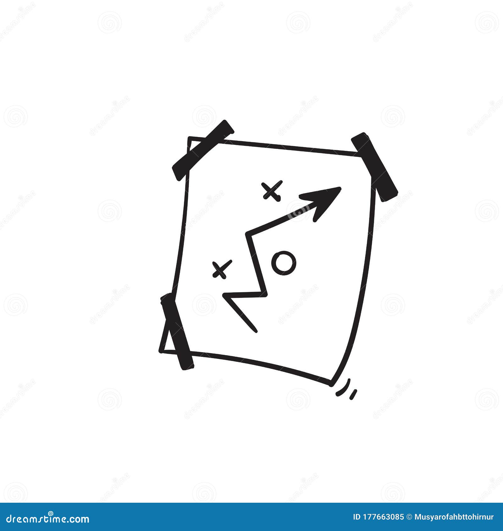 Strategy Icon Illustration.hand Drawn Doodle Style Stock Vector ...