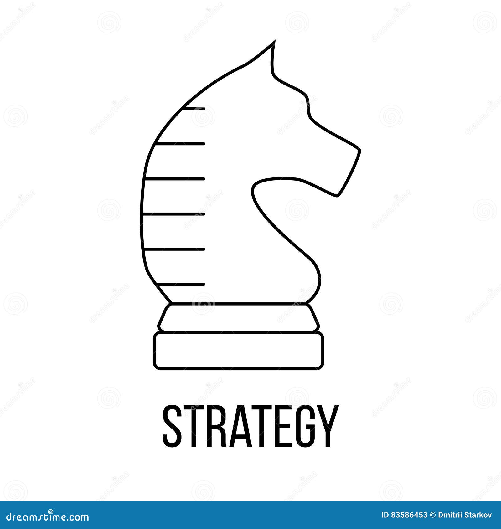 Strategy Icon or Logo Line Art Style. Stock Vector - Illustration of ...