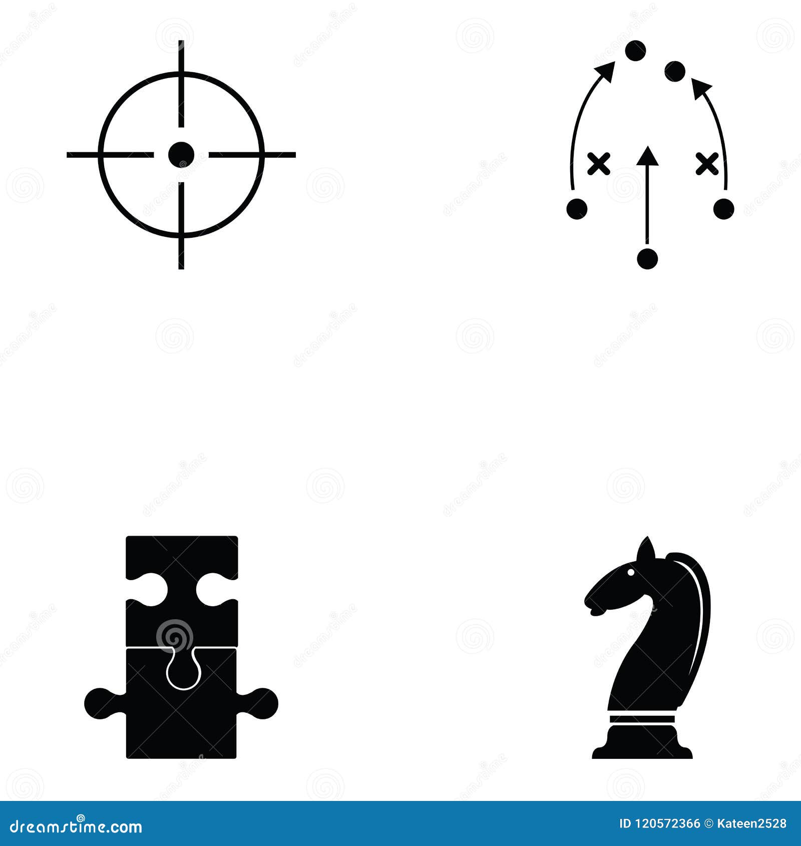 Strategy icon set stock vector. Illustration of idea - 120572366