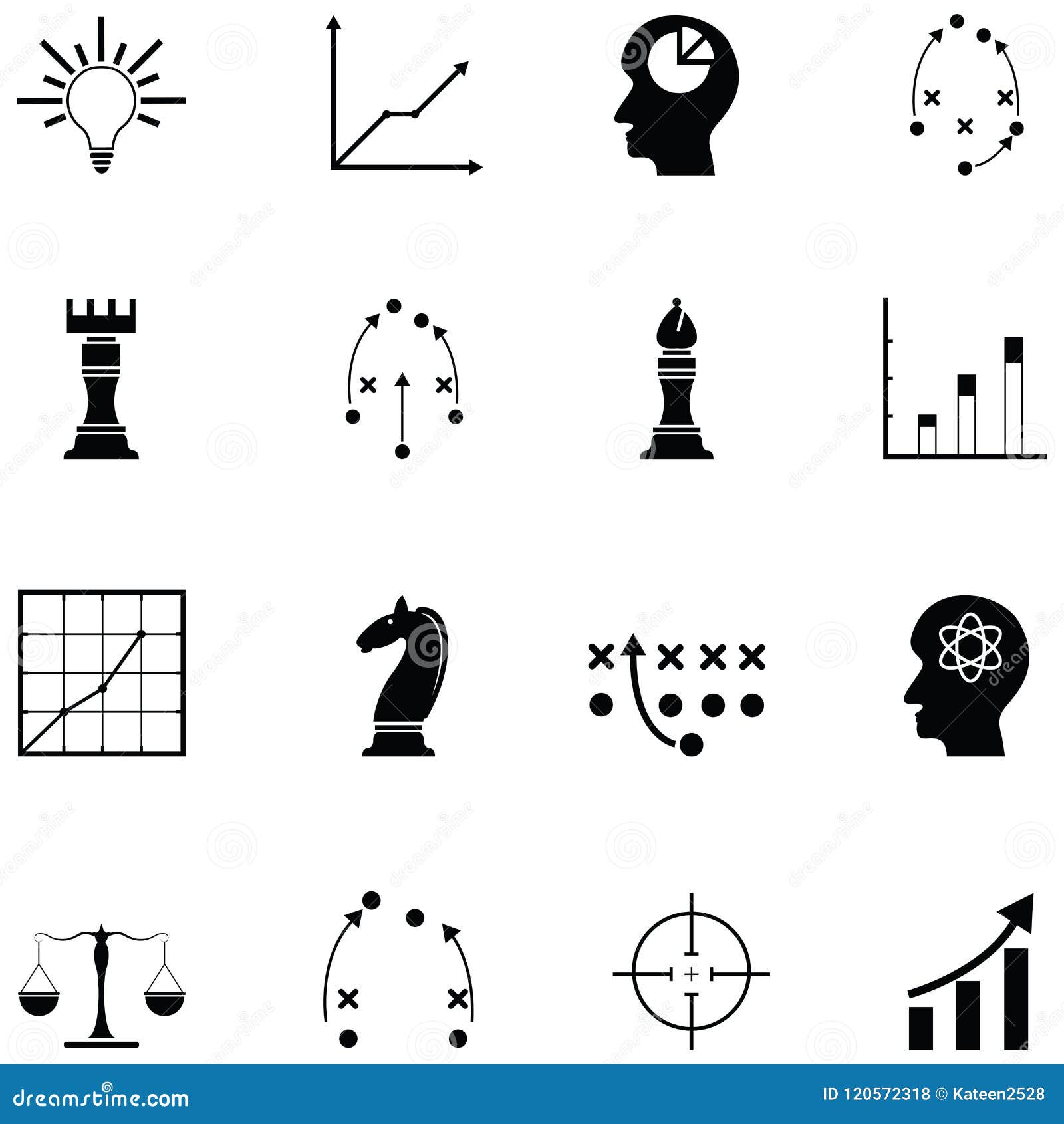 Strategy icon set stock vector. Illustration of office - 120572318