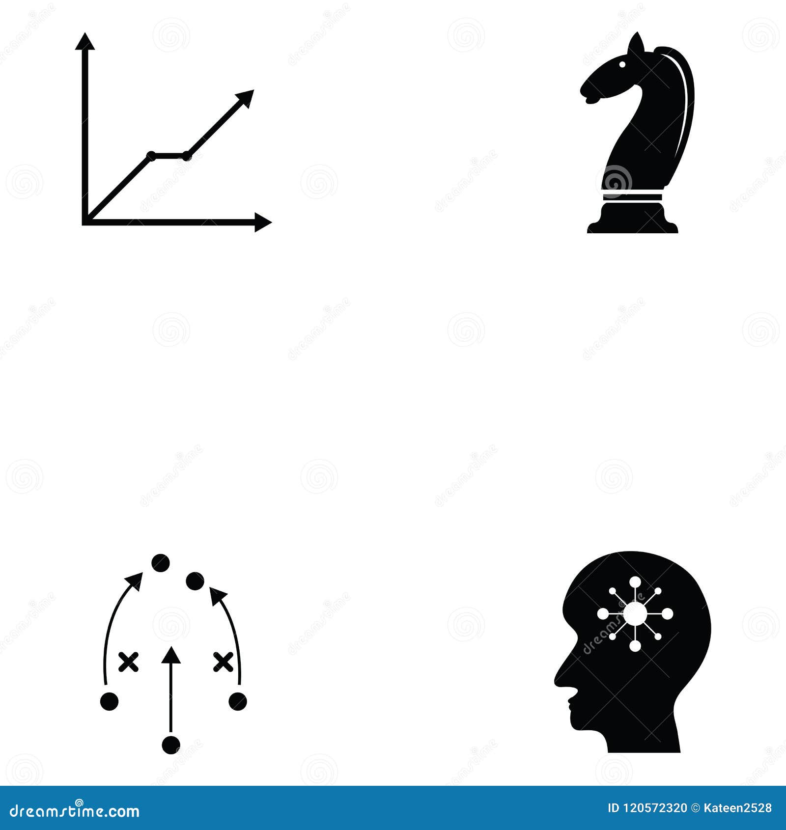 Strategy icon set stock vector. Illustration of sign - 120572320