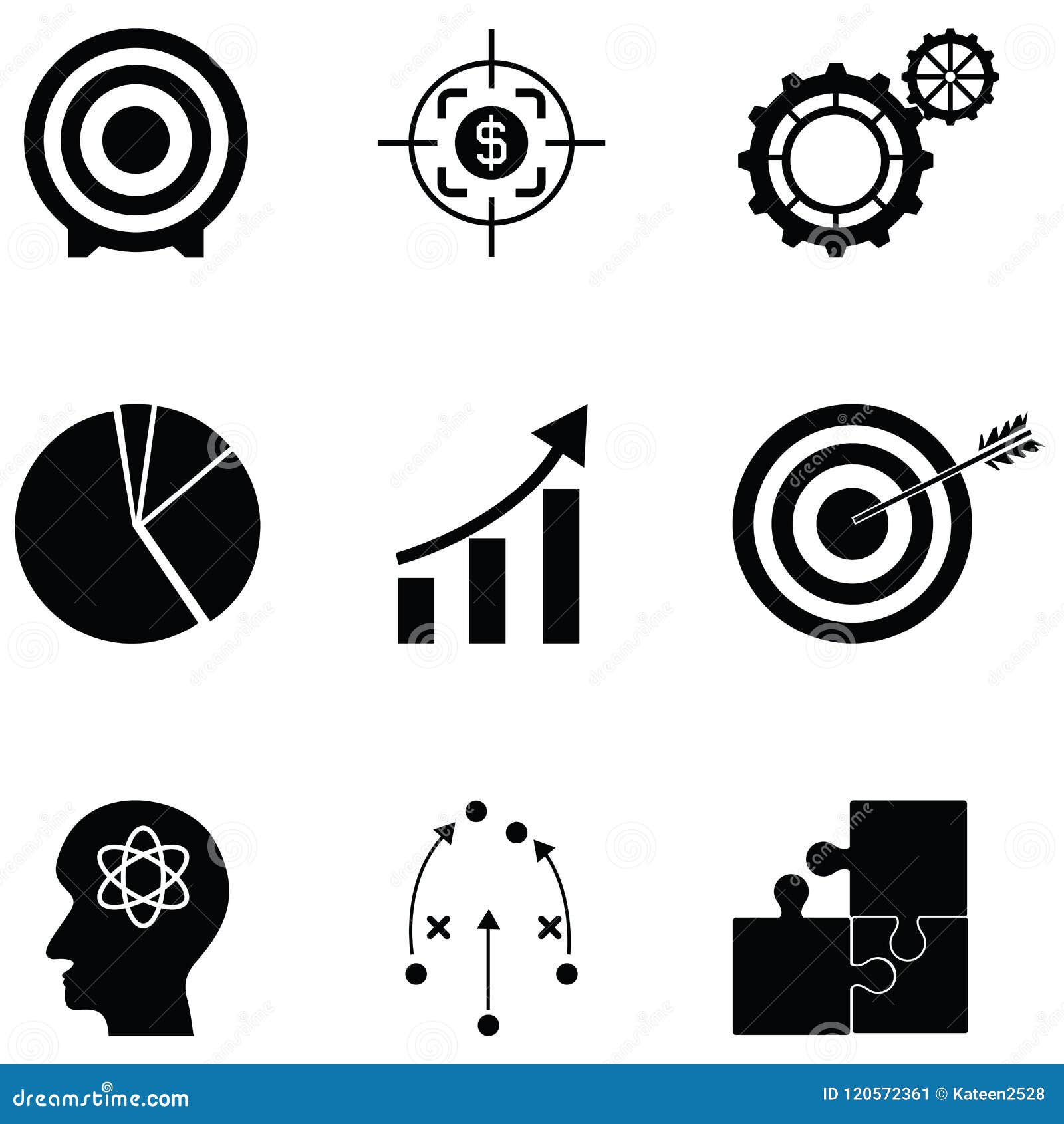 Strategy icon set stock vector. Illustration of idea - 120572361