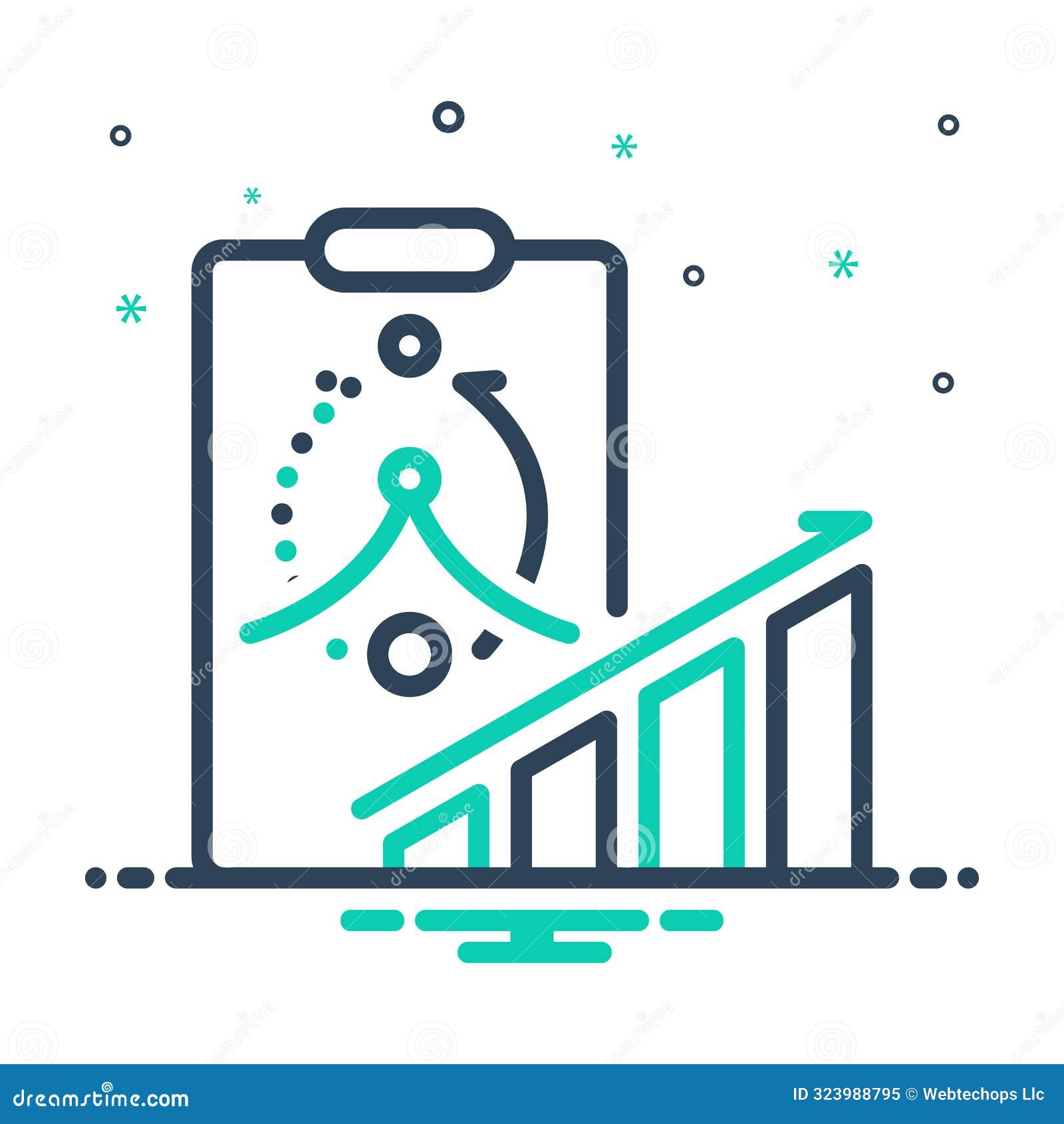 Mix Icon for Strategy, Infographic and Action Stock Illustration ...
