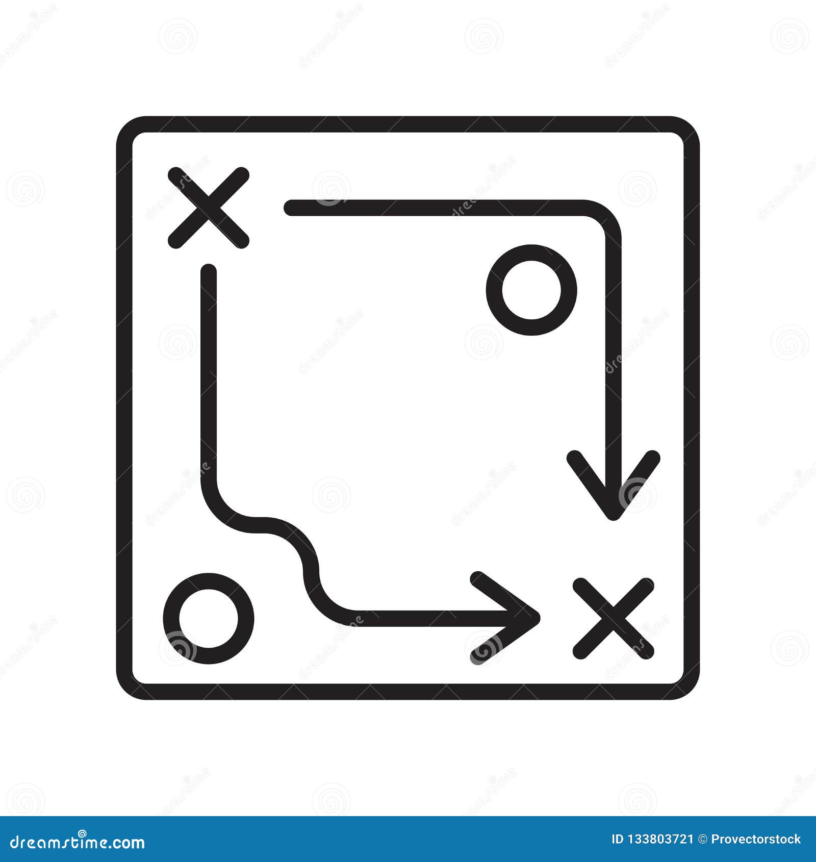 Strategy Icon Vector Sign and Symbol Isolated on White Background ...