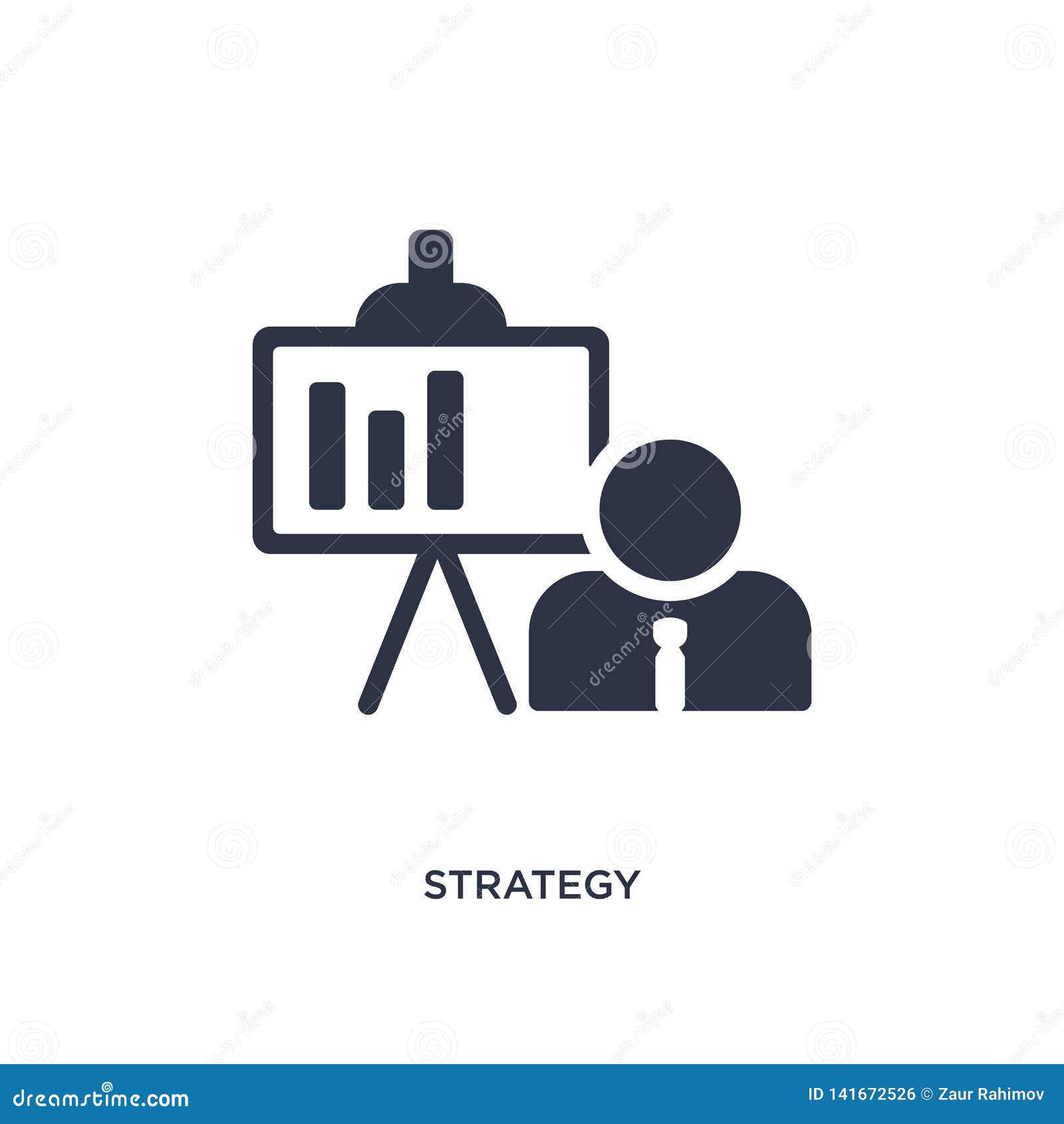 Strategy Icon on White Background. Simple Element Illustration from ...