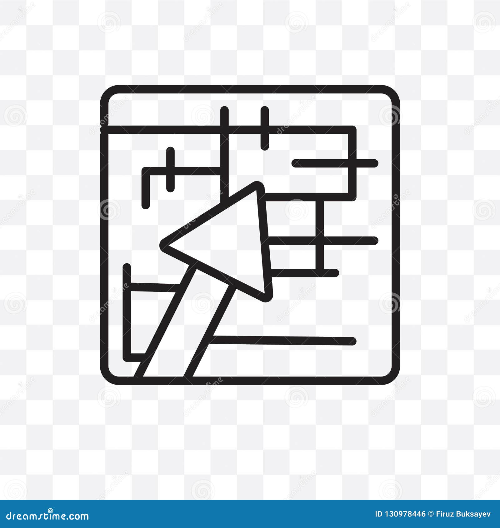 Strategy in a Labyrinth Vector Linear Icon Isolated on Transparent ...