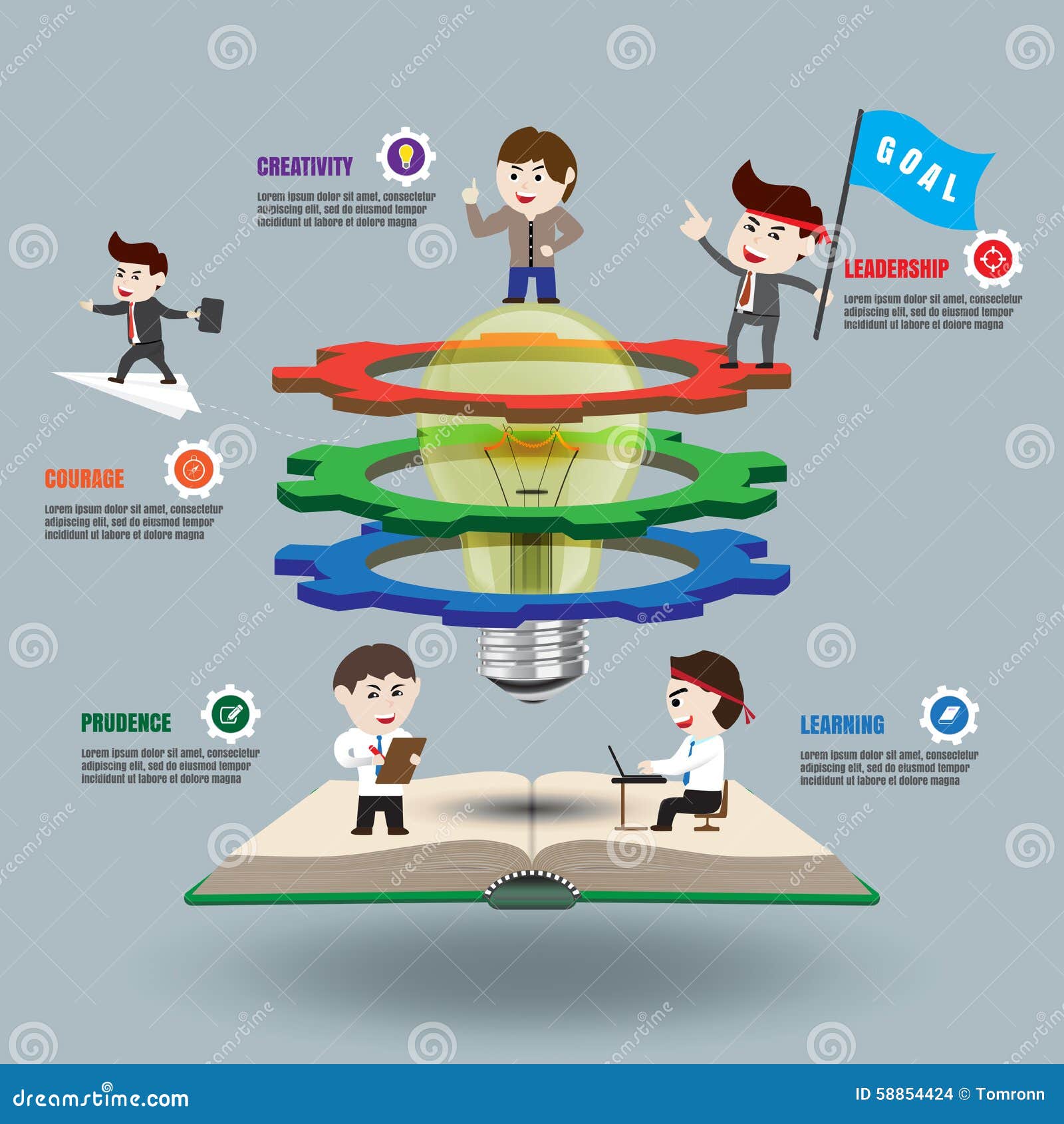 Strategy of Learning and Creativity Business Stock Vector ...
