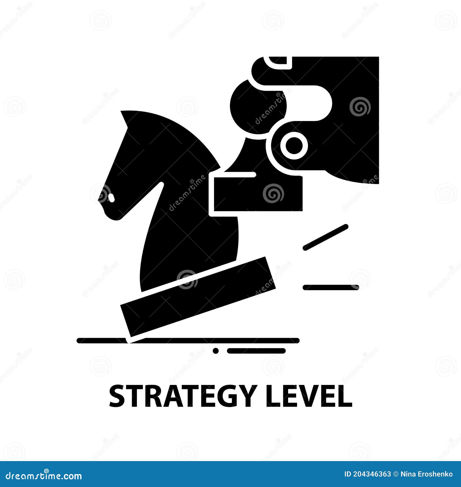 Strategy Level Icon, Black Vector Sign with Editable Strokes, Concept ...