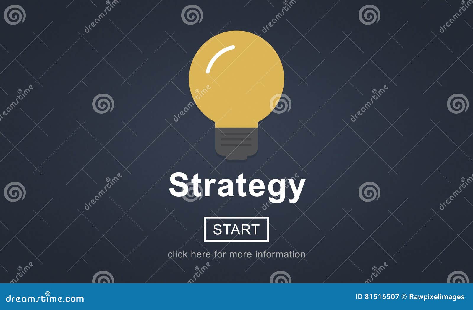 Strategy Light Bulb Icon Homepage Concept Stock Illustration ...