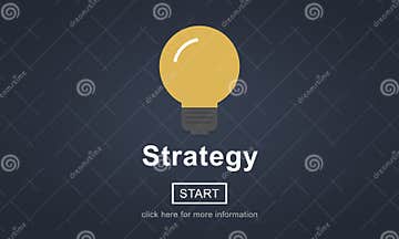 Strategy Light Bulb Icon Homepage Concept Stock Illustration ...