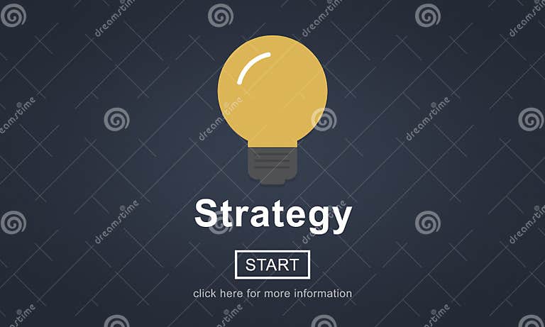 Strategy Light Bulb Icon Homepage Concept Stock Illustration ...