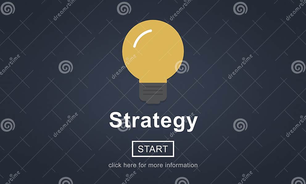 Strategy Light Bulb Icon Homepage Concept Stock Illustration ...