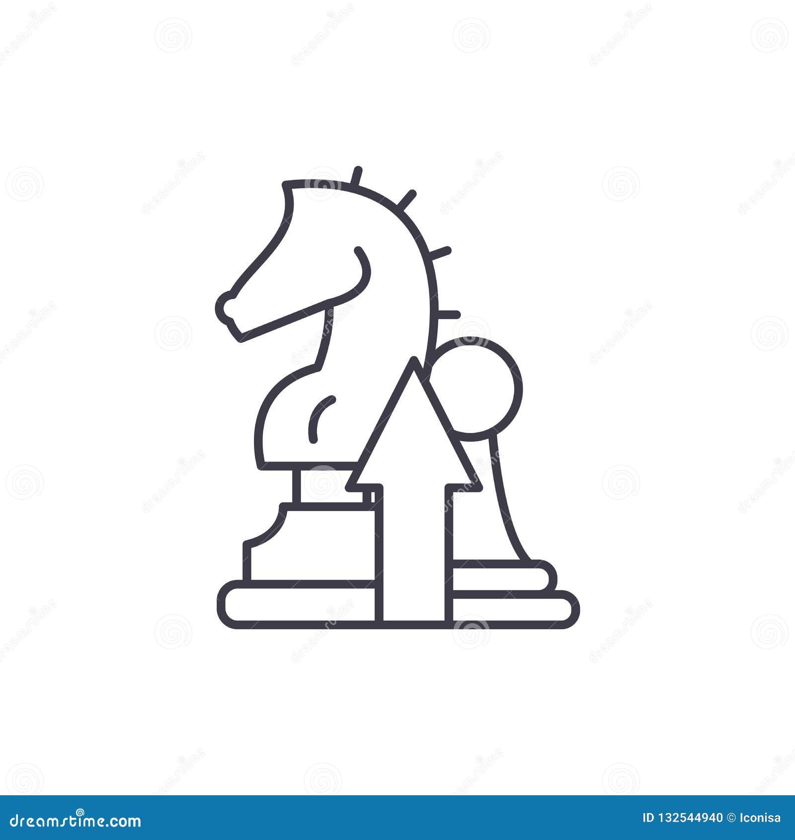 Strategy Line Icon Concept. Strategy Vector Linear Illustration, Symbol ...