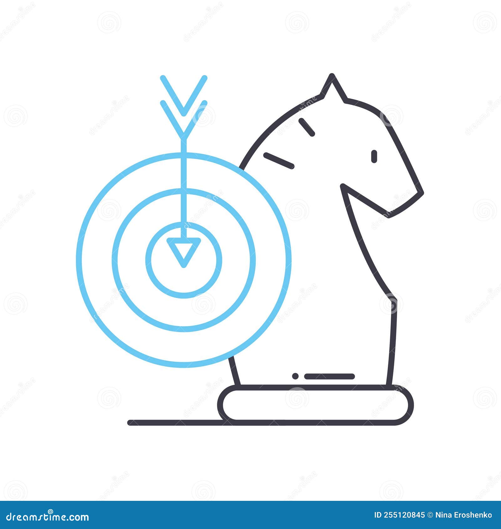 Strategy Line Icon, Outline Symbol, Vector Illustration, Concept Sign ...