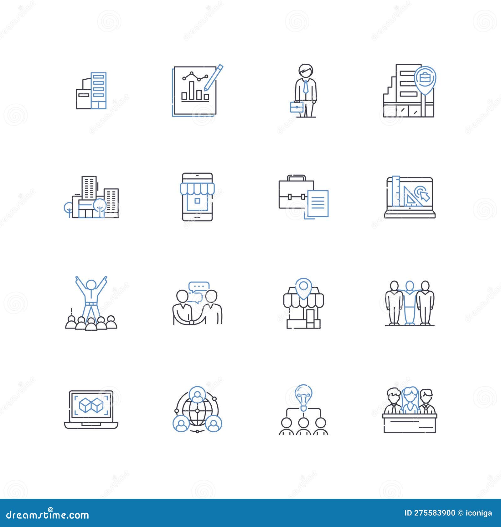 It Strategy Line Icons Collection. Alignment, Agility, Analysis ...