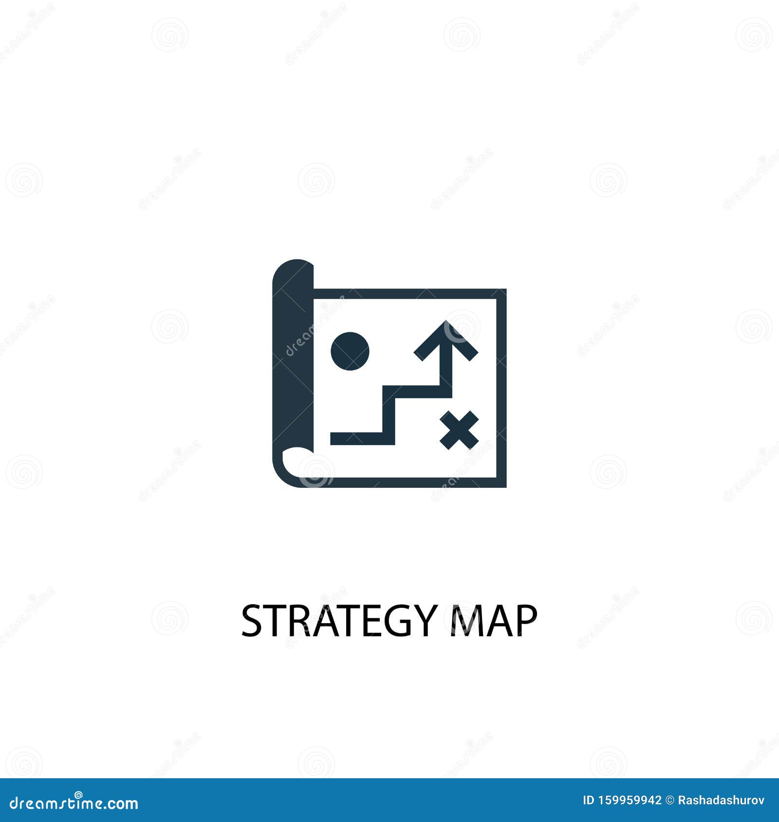 Strategy Map Icon. Simple Element Stock Vector - Illustration of design ...