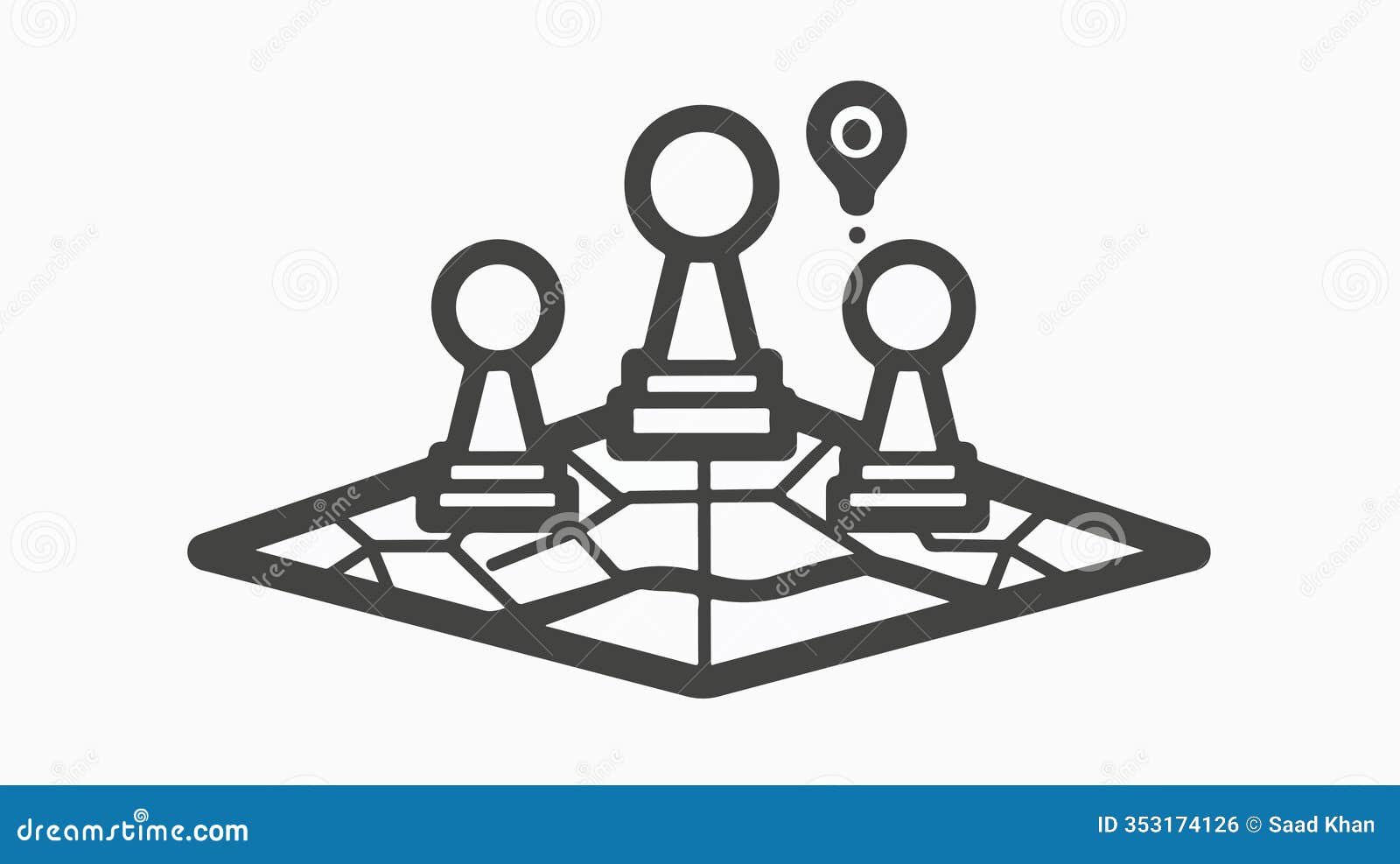 Strategy Map Icon: Visual Representation of Action Plan Concept Stock ...