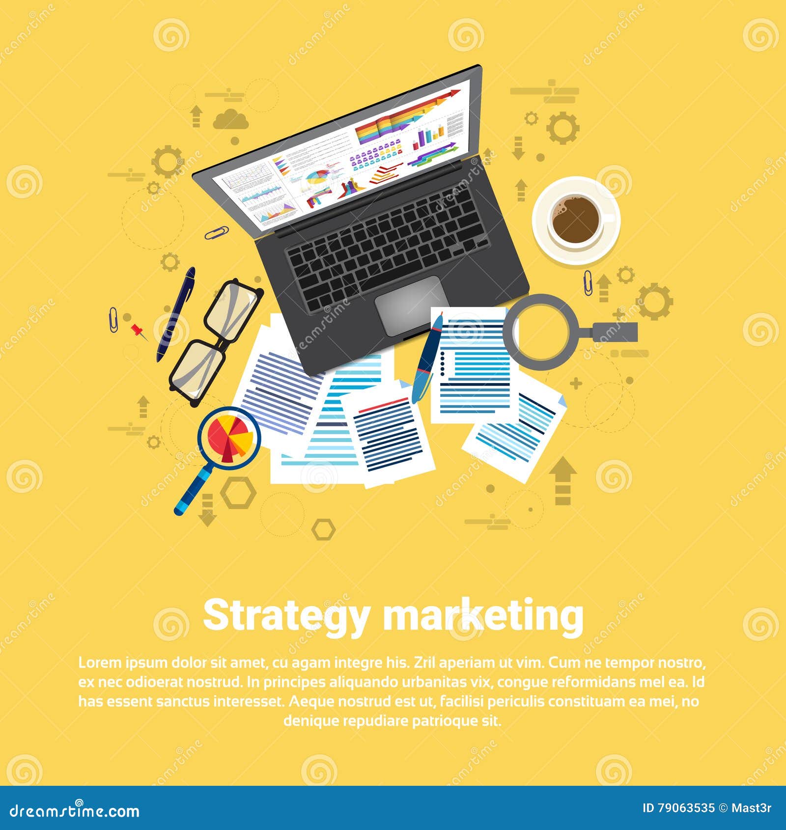 Strategy Marketing Plan Business Web Banner Stock Vector - Illustration ...
