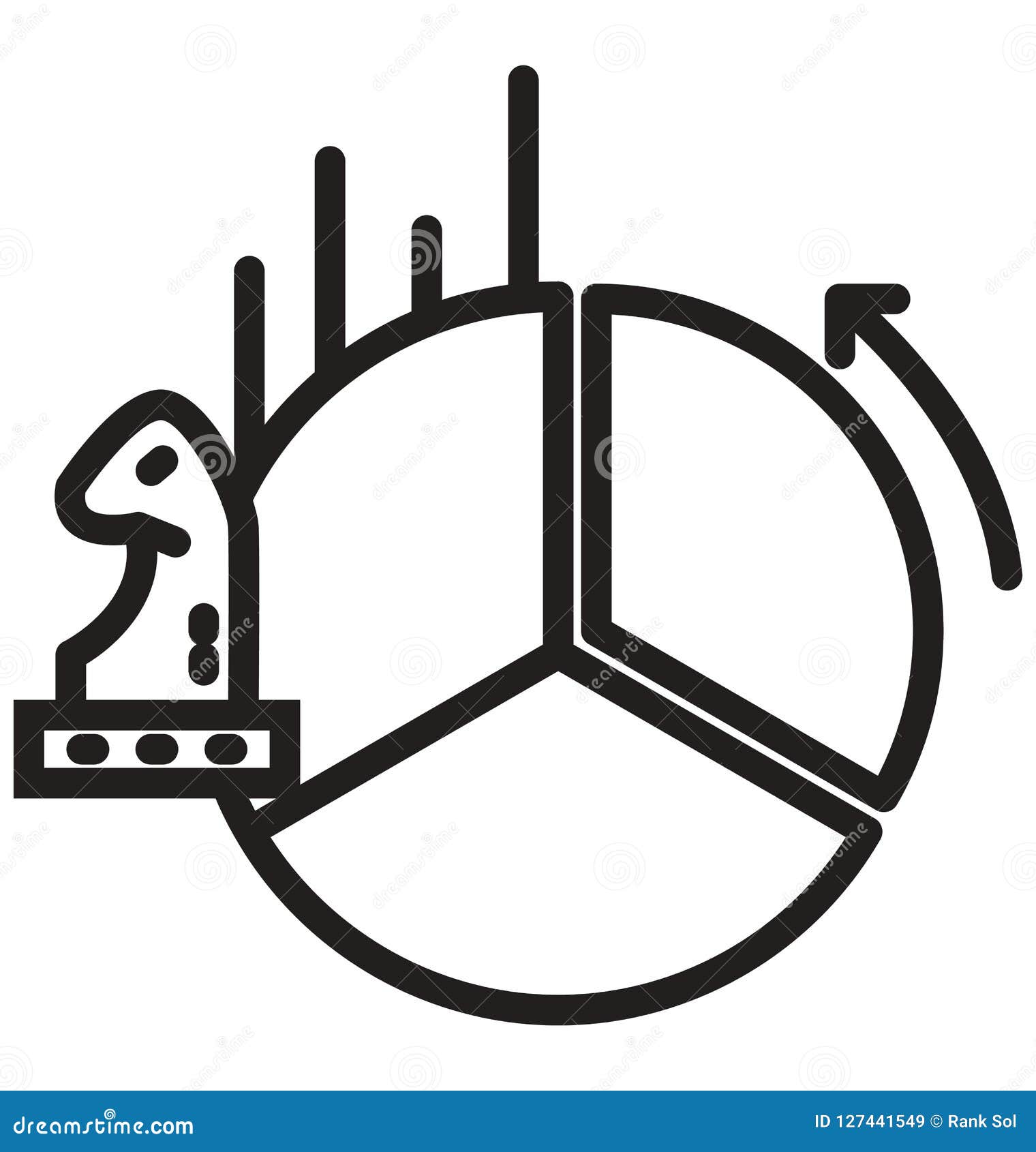 Strategy, Master Plan Line Isolated Vector Icon Can Be Easily Modified ...