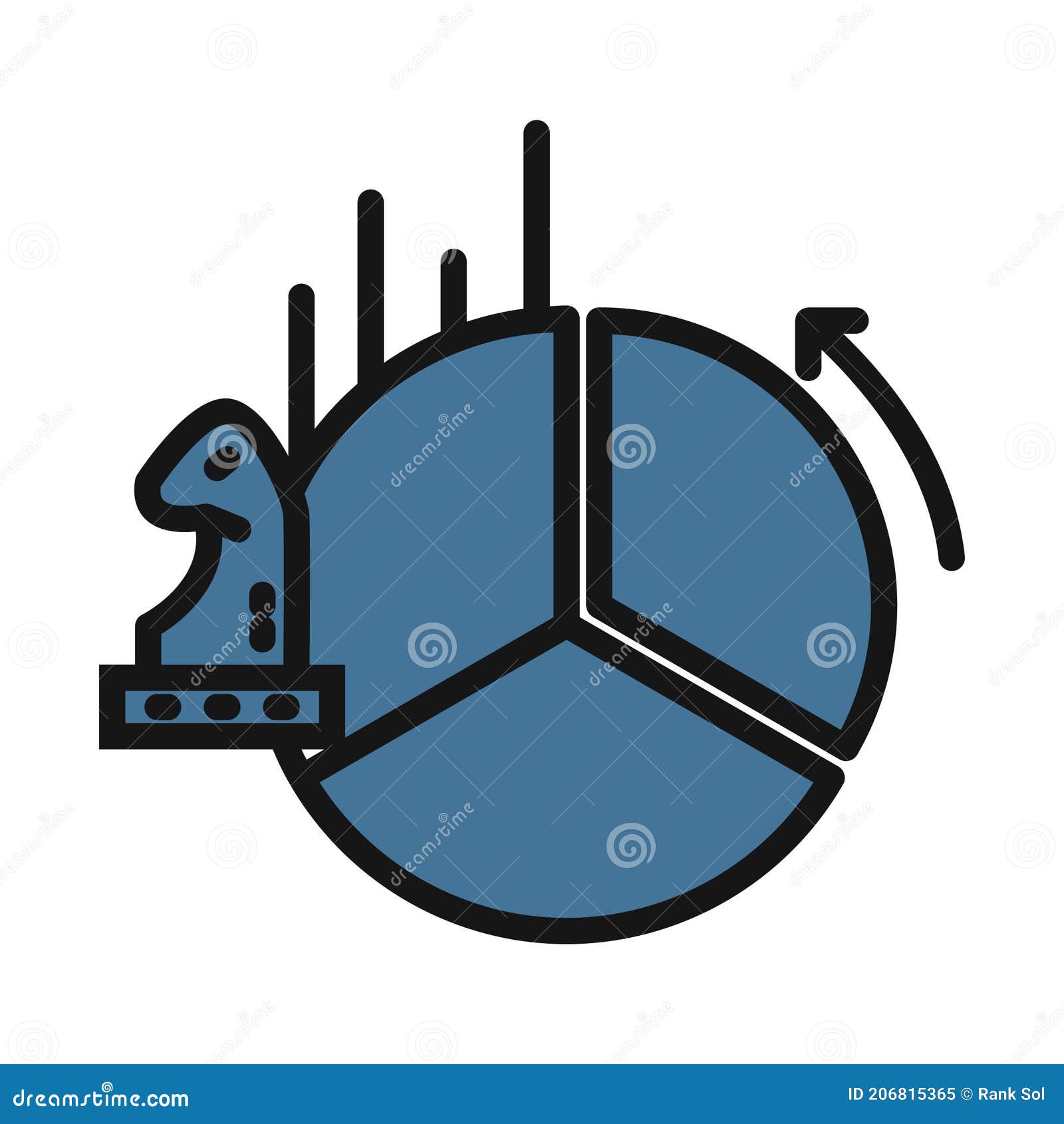 Strategy, Master Plan Line Isolated Vector Icon Can Be Easily Modified ...