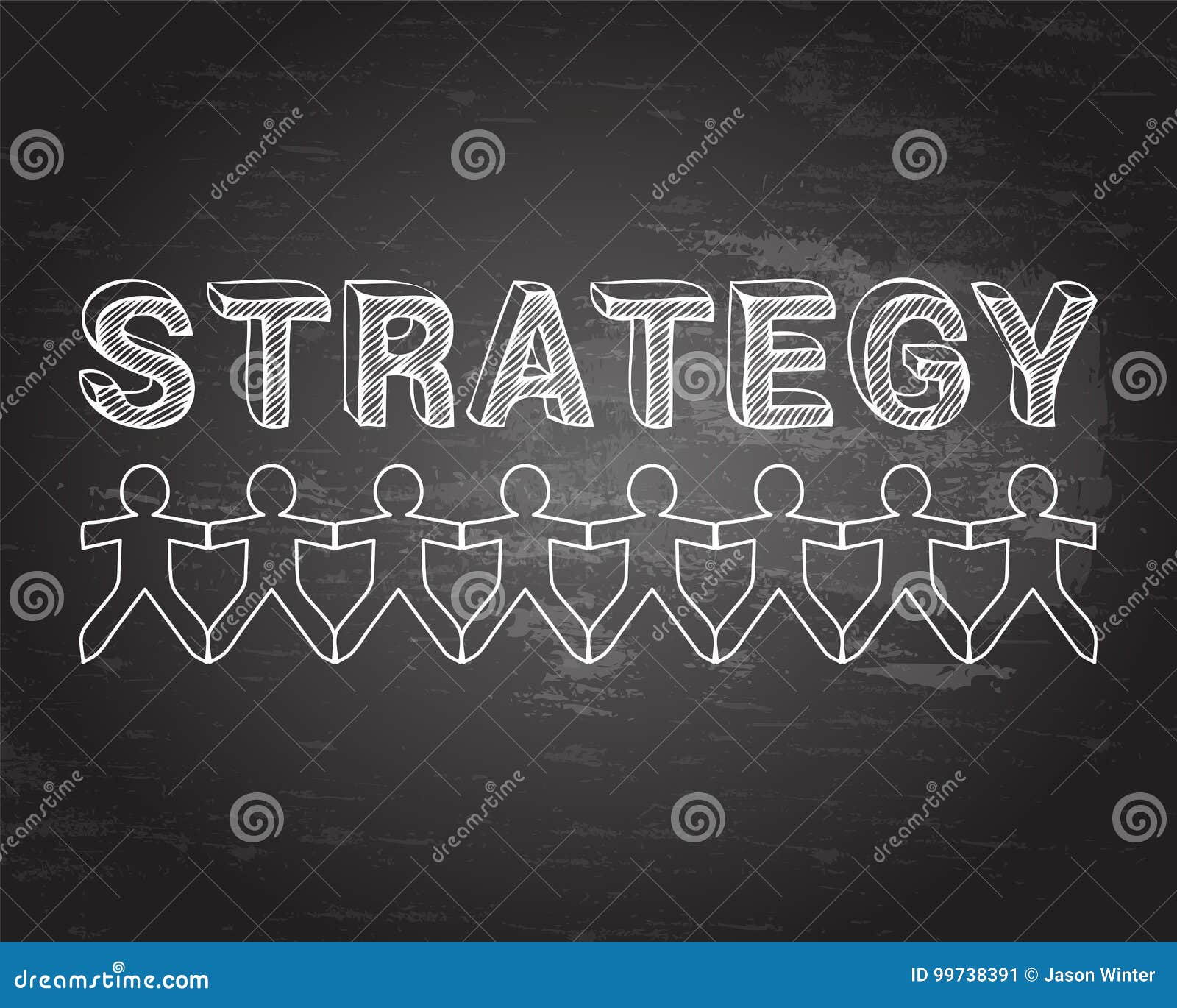 Strategy People Blackboard stock vector. Illustration of paper - 99738391