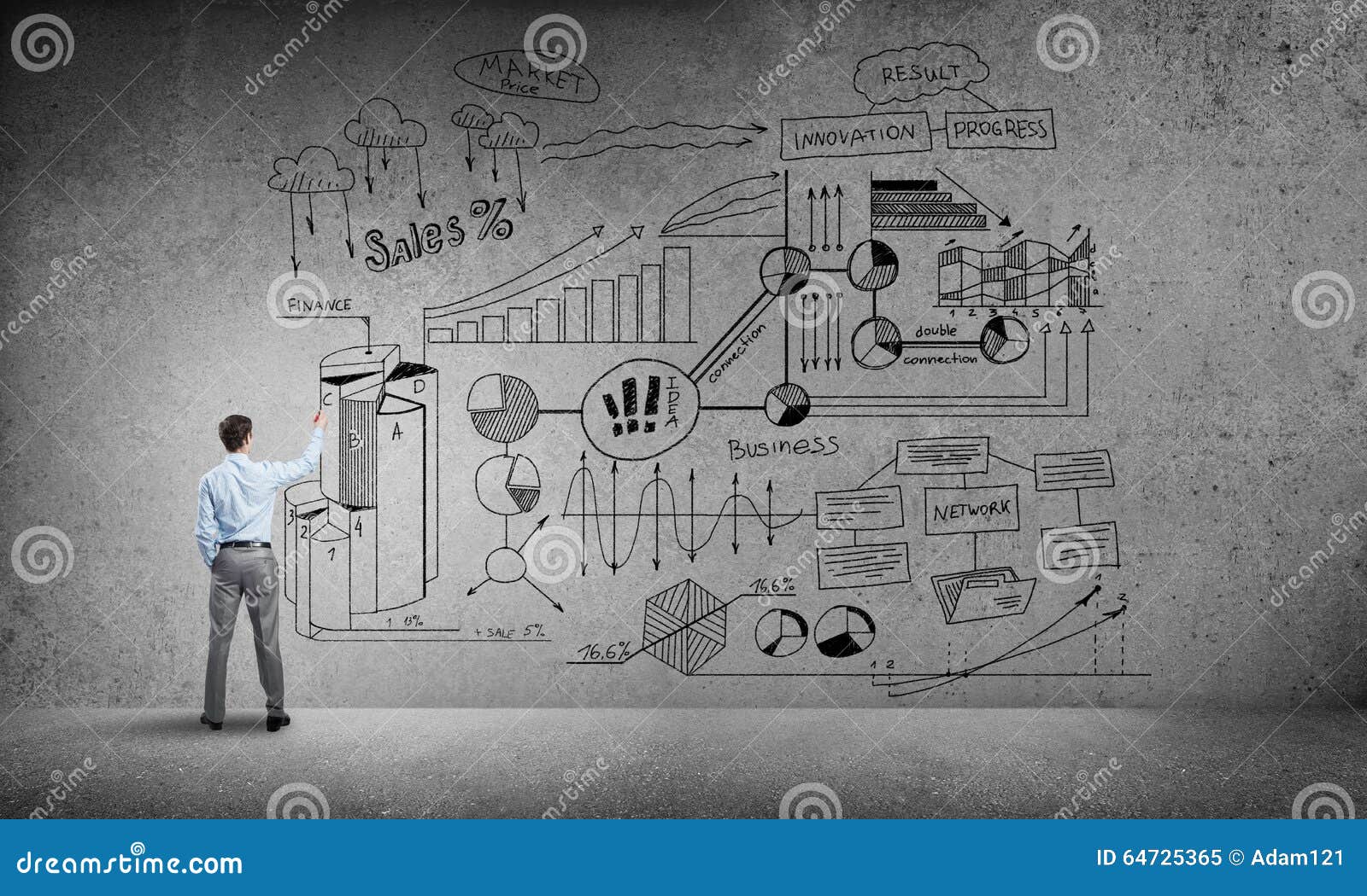 Strategy plan on wall stock image. Image of corporate - 64725365