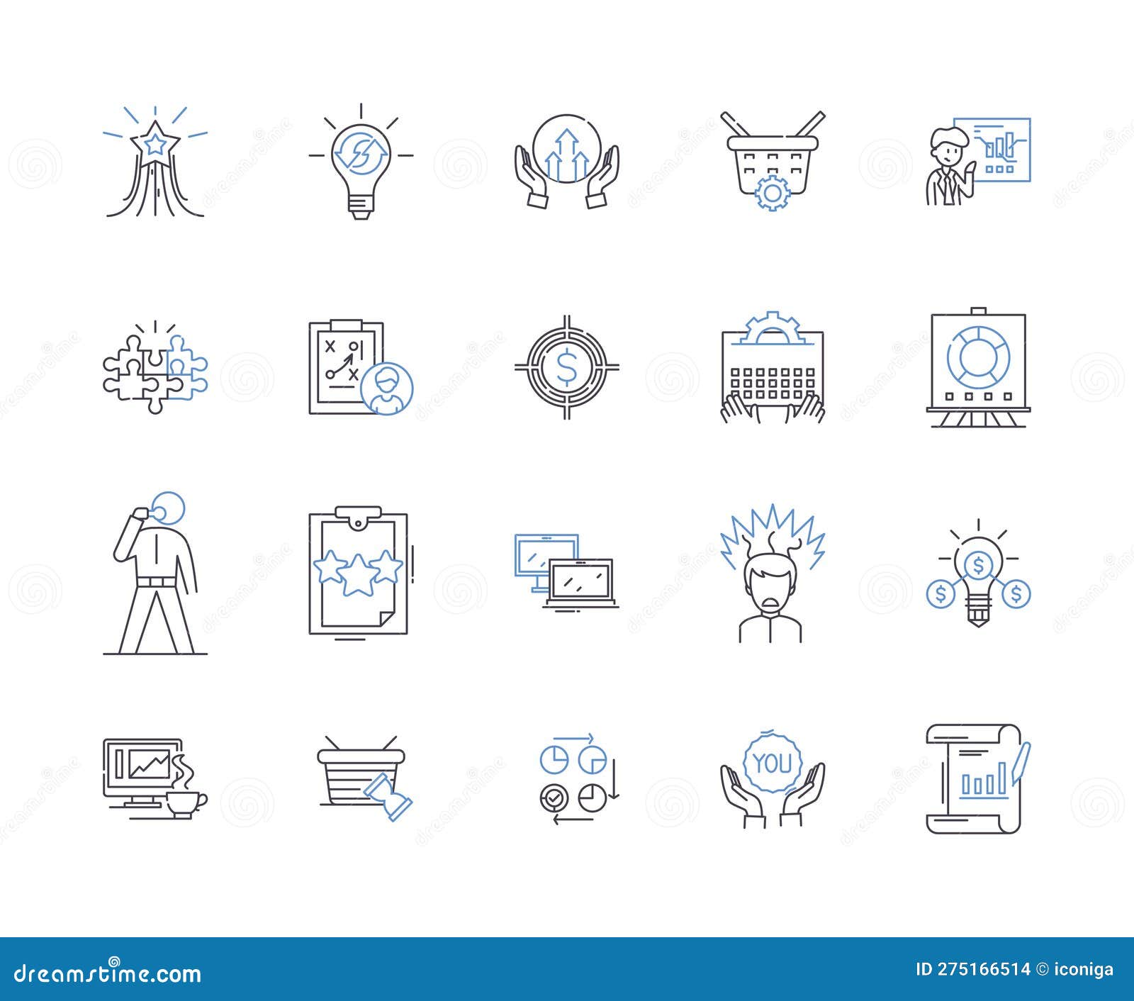 Strategy and Planing Outline Icons Collection. Strategy, Planning ...