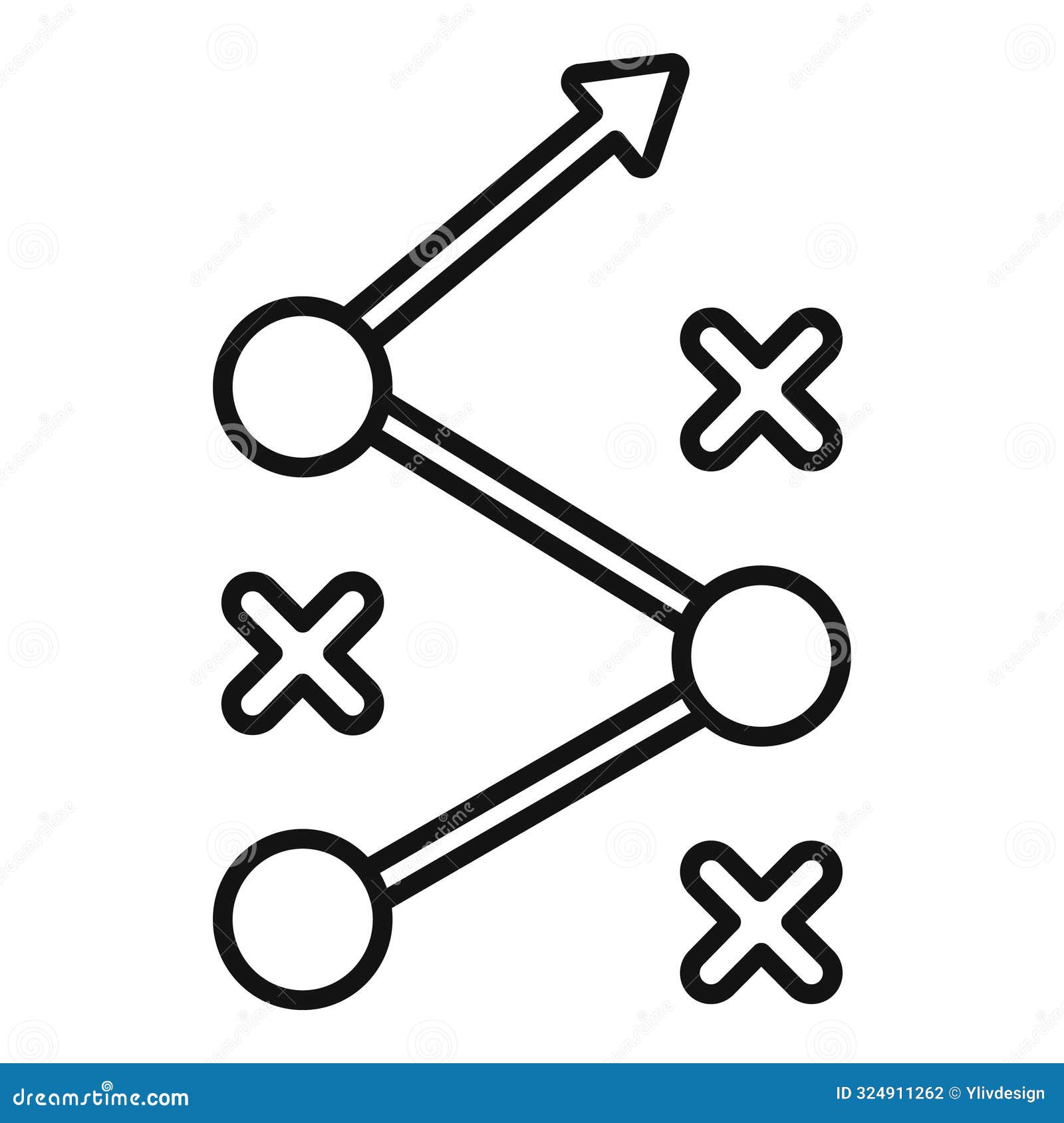 Strategy Planning Icon Showing Business Solution with Arrow Stock ...