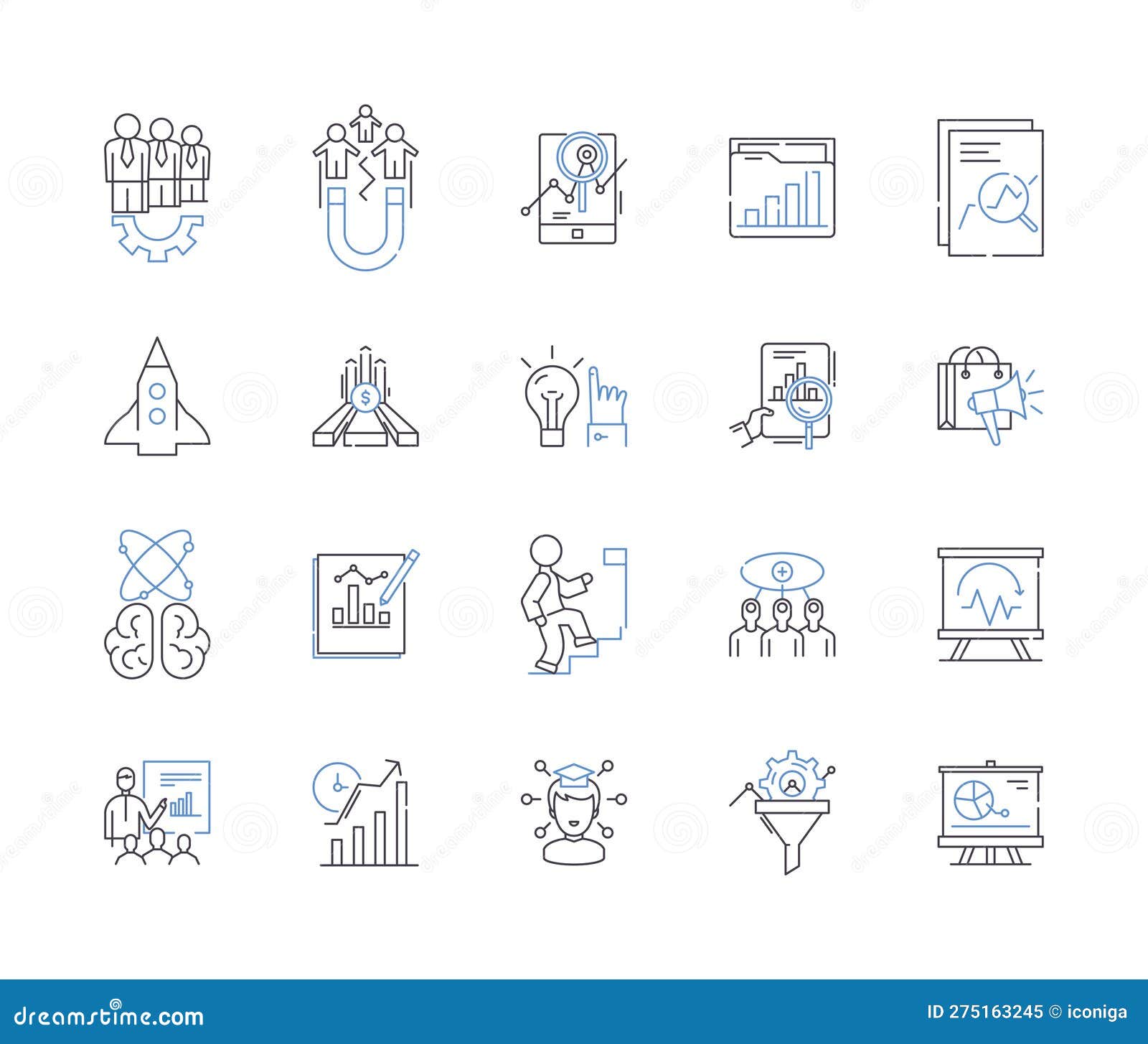 Strategy Planning Outline Icons Collection. Planning, Strategy ...