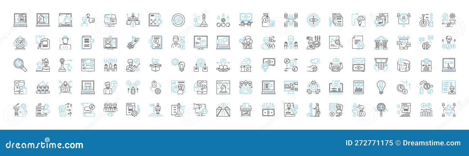Strategy Planning Vector Line Icons Set. Strategy, Planning, Strategy ...