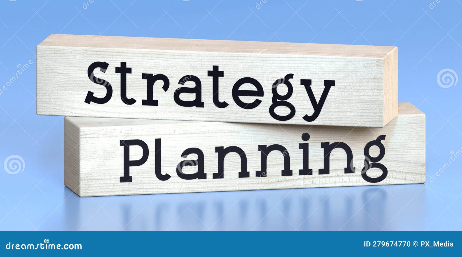 Strategy, Planning - Words on Wooden Blocks Stock Illustration ...