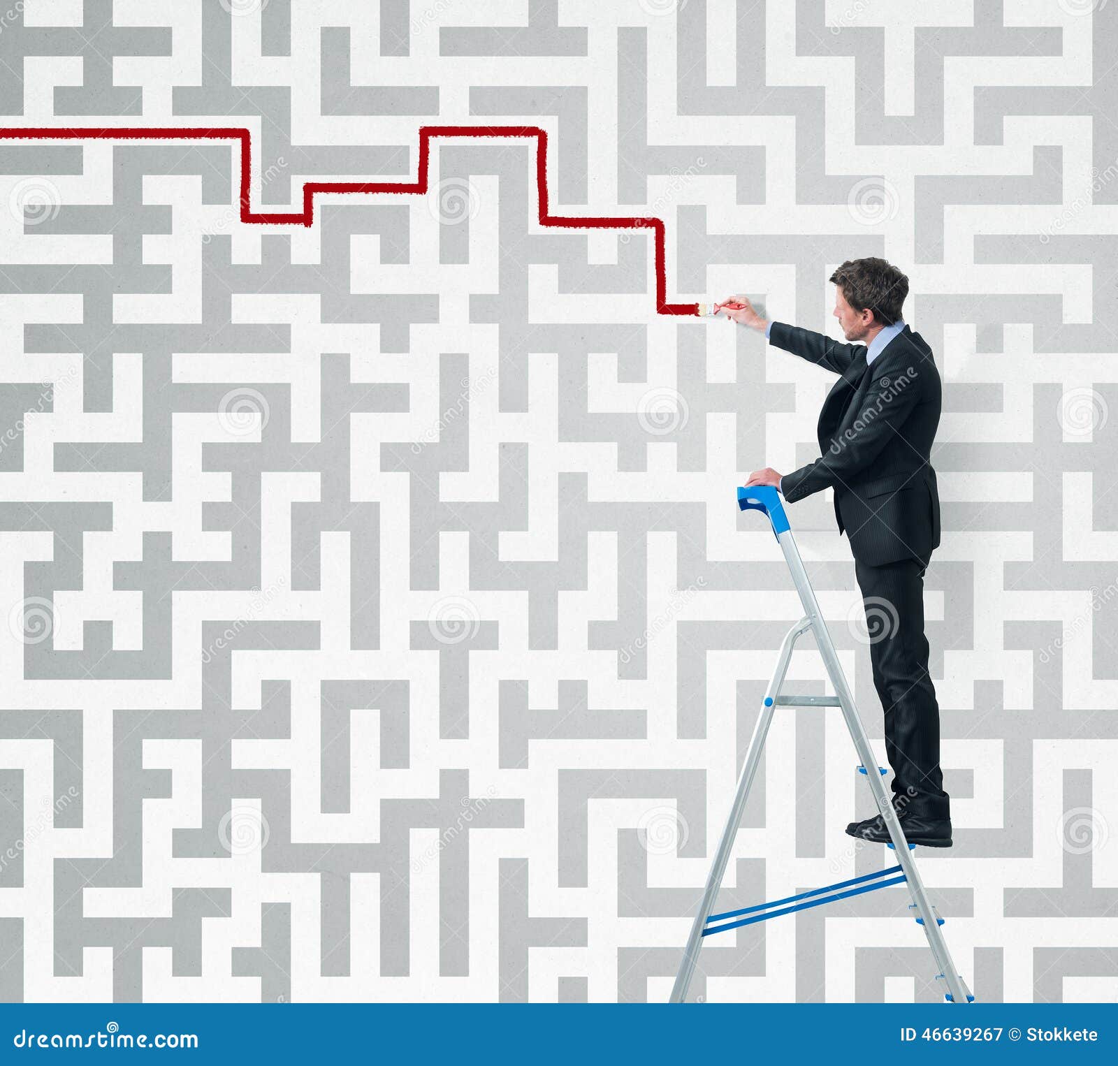 Strategy and Problem Solving Stock Image - Image of painting, maze ...