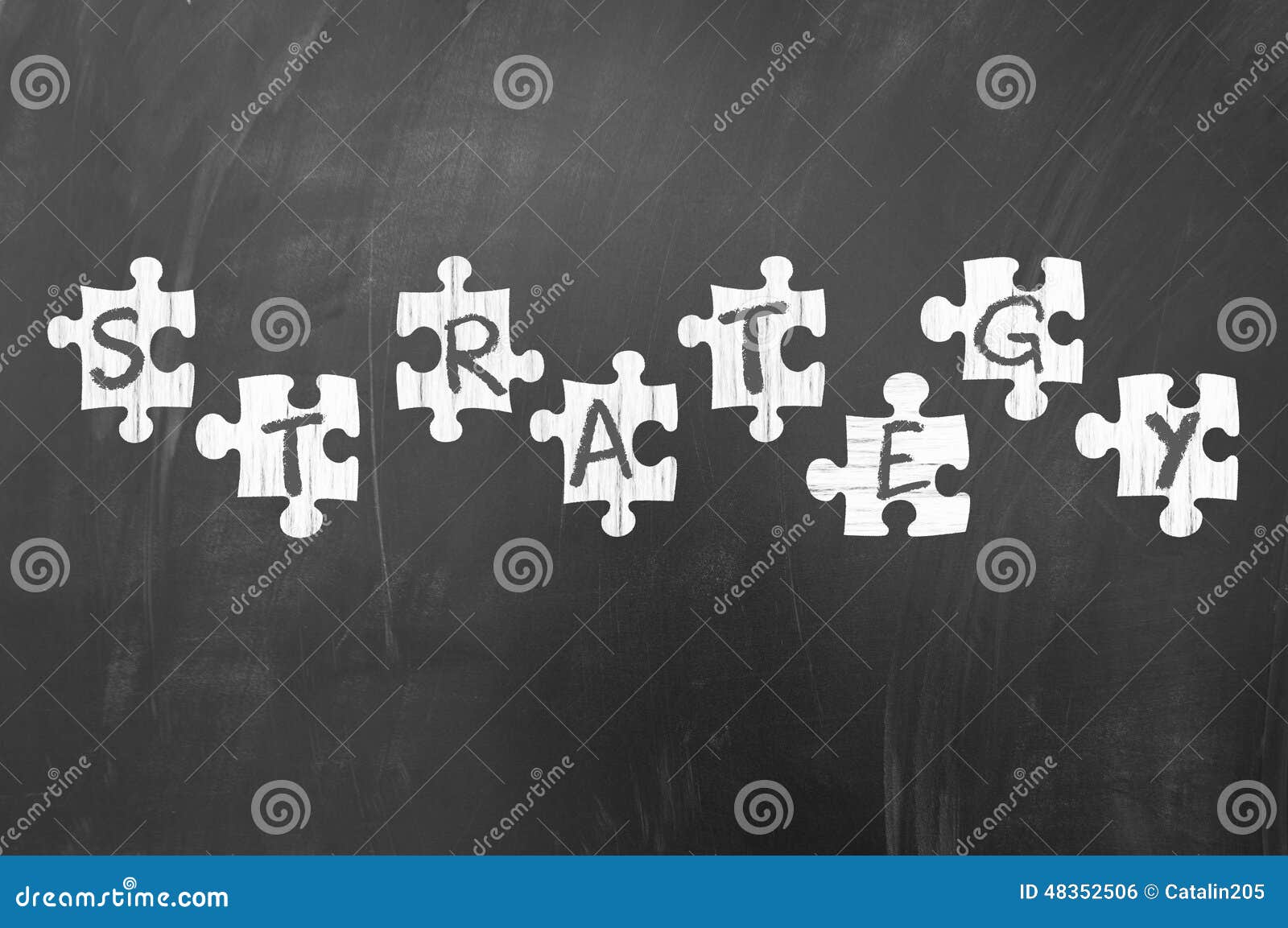 Strategy puzzle stock photo. Image of black, pieces, puzzle - 48352506