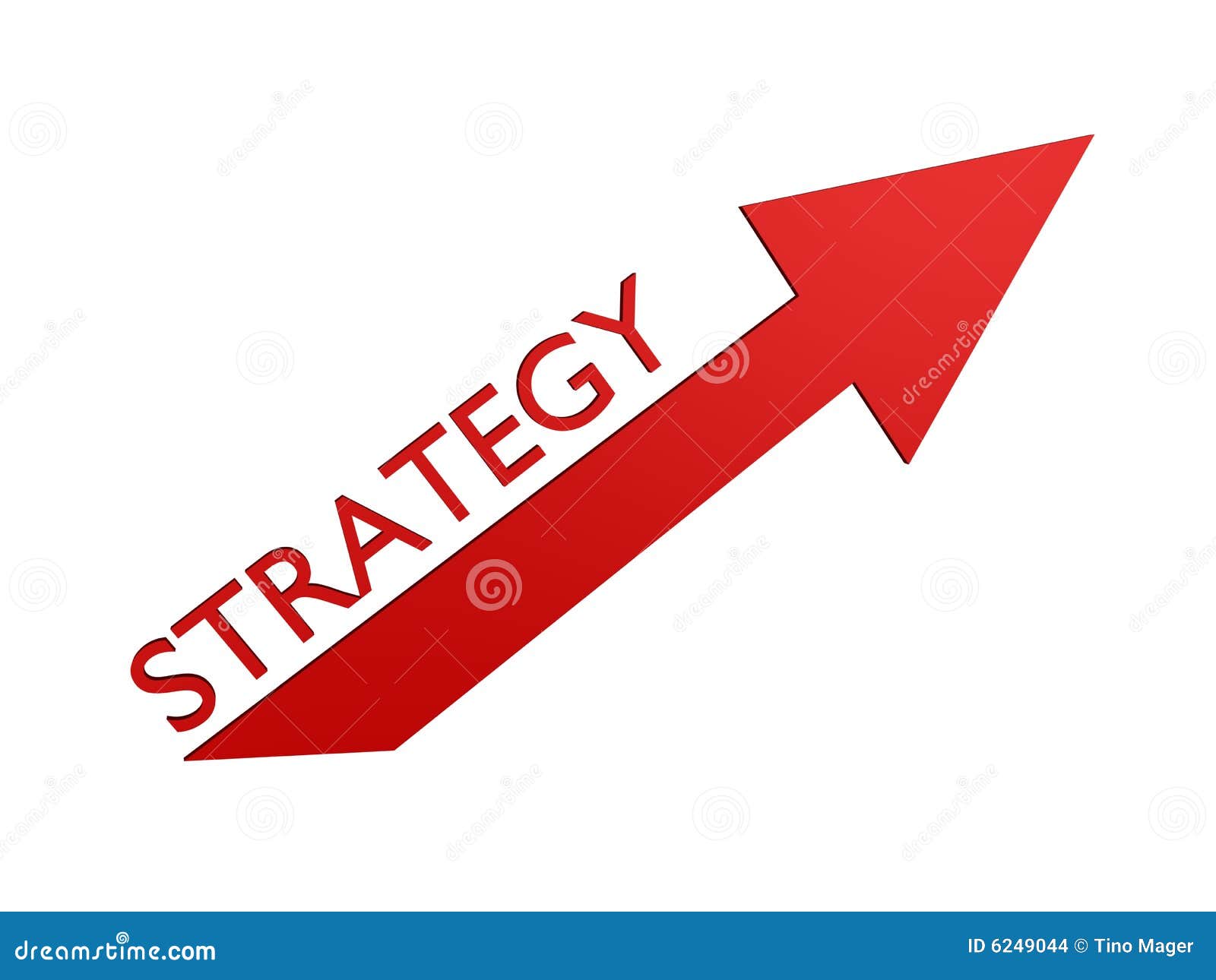 Strategy red arrow stock illustration. Illustration of idea - 6249044