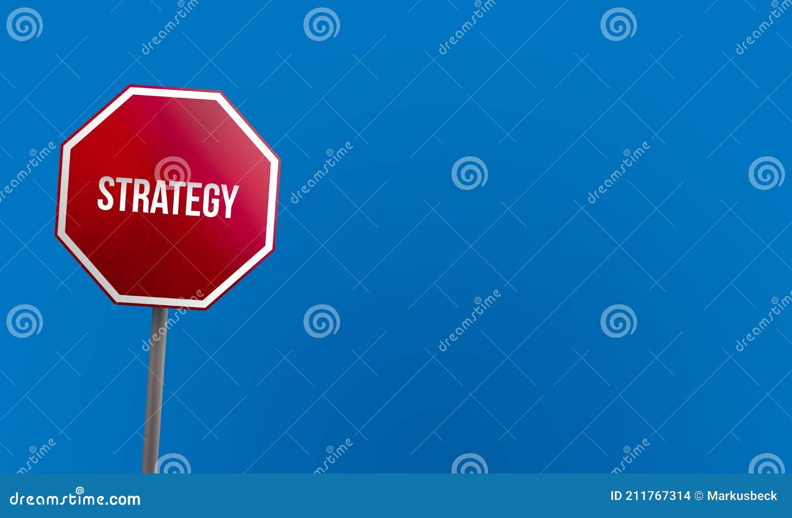 Strategy - Red Sign with Blue Sky Stock Illustration - Illustration of ...