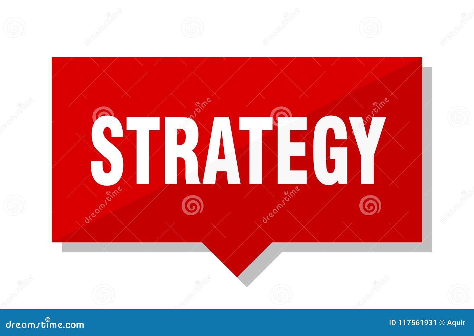 Strategy red tag stock vector. Illustration of note - 117561931