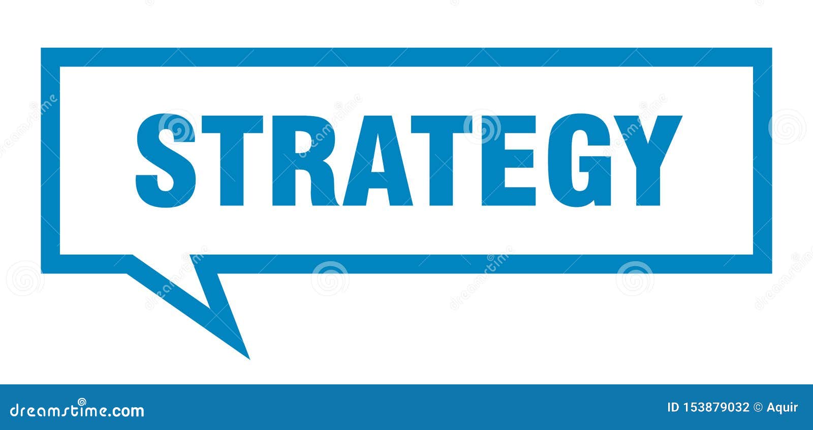Strategy speech bubble. stock vector. Illustration of notice - 153879032