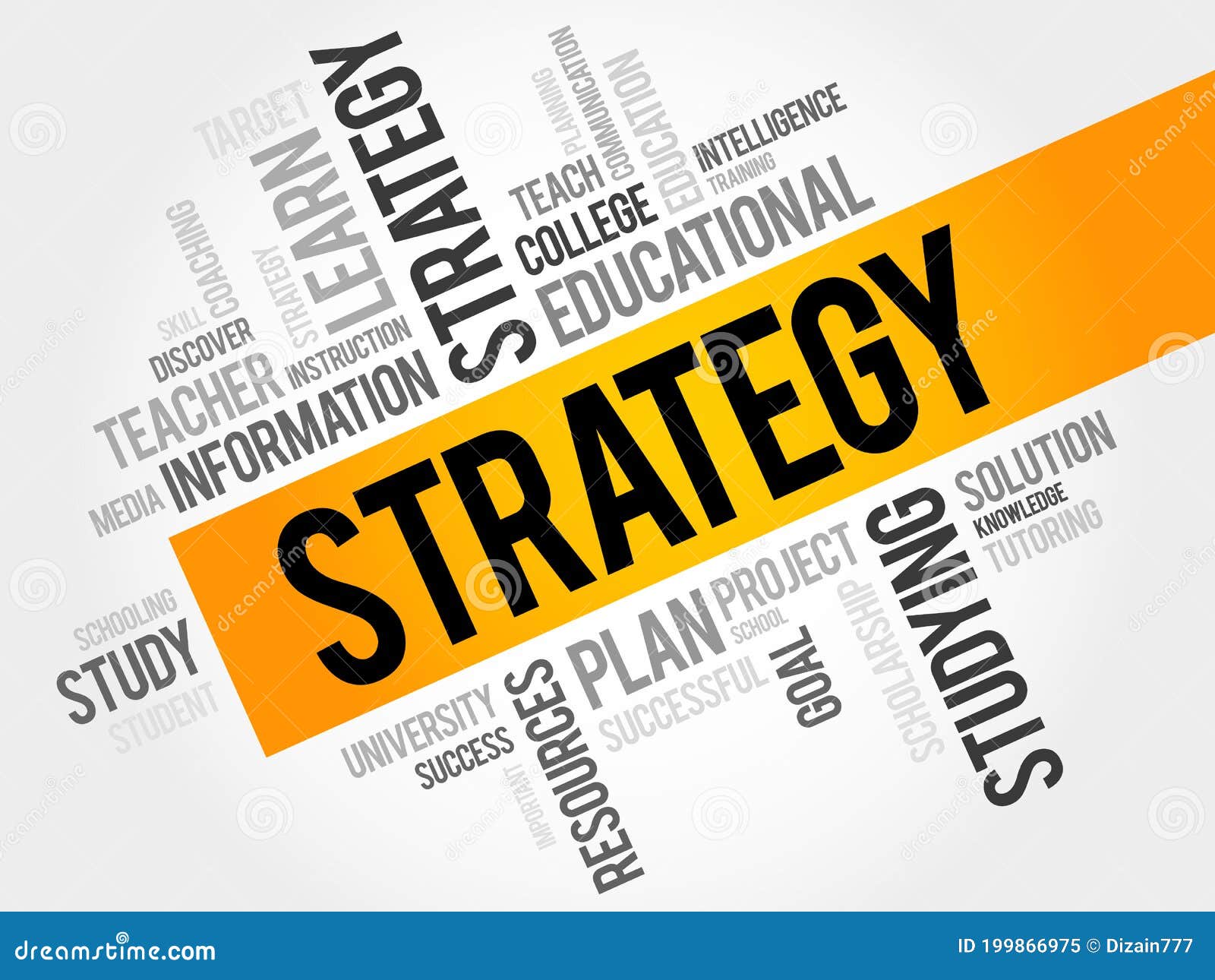 STRATEGY Word Cloud Concept Stock Illustration - Illustration of ...