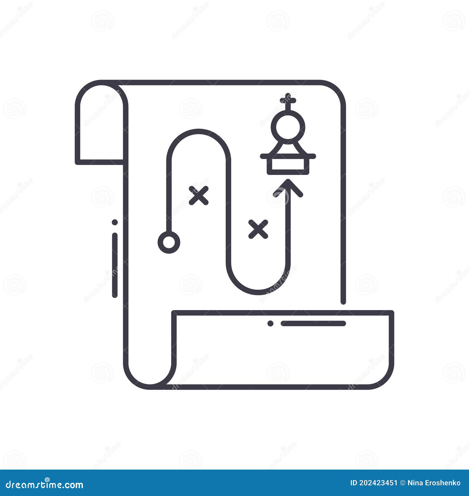 Strategy Tactics Icon, Linear Isolated Illustration, Thin Line Vector ...