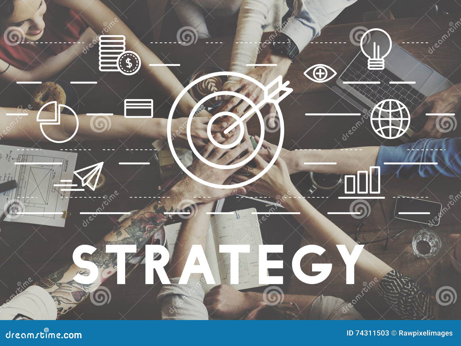 Strategy Target Mission Objective Graphics Concept Stock Image - Image ...