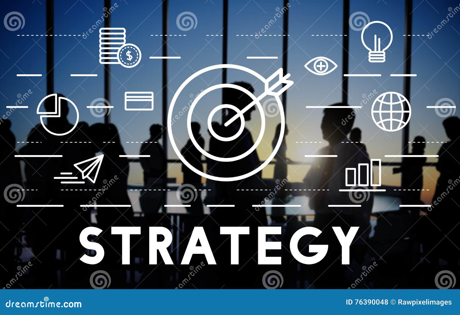 Strategy Target Mission Objective Graphics Concept Stock Photo - Image ...