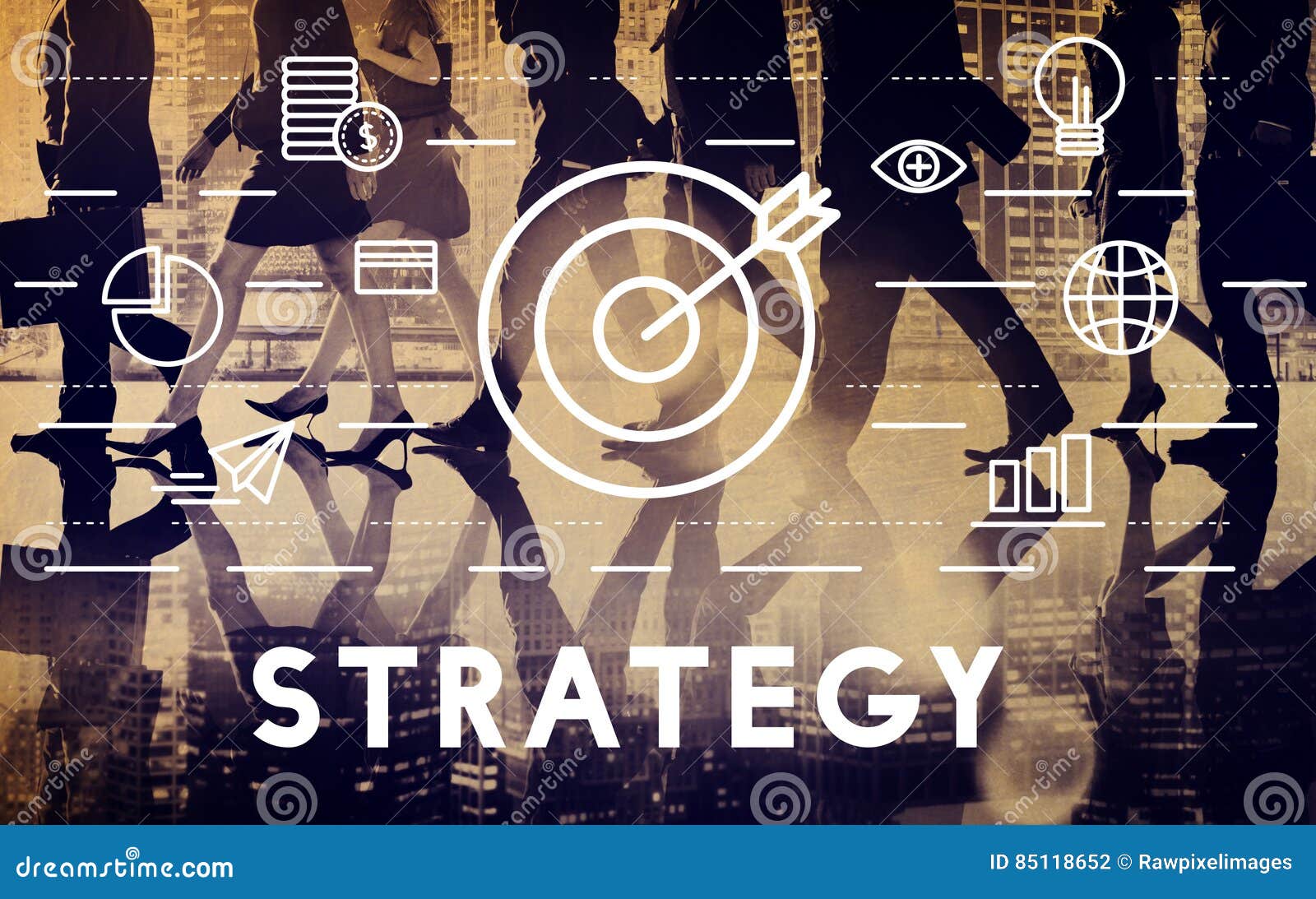Strategy Target Mission Objective Graphics Concept Stock Illustration ...