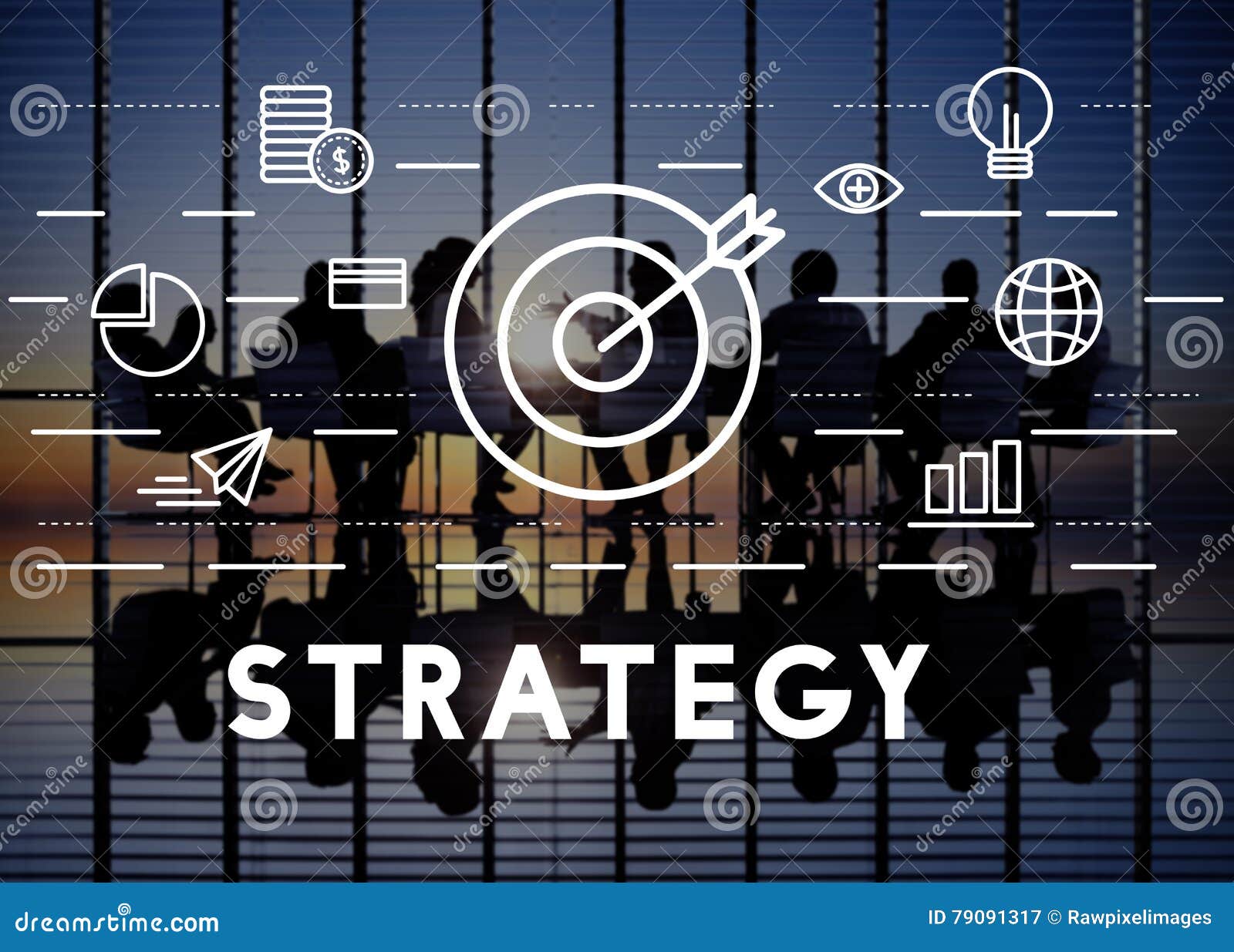 Strategy Target Mission Objective Graphics Concept Stock Illustration ...