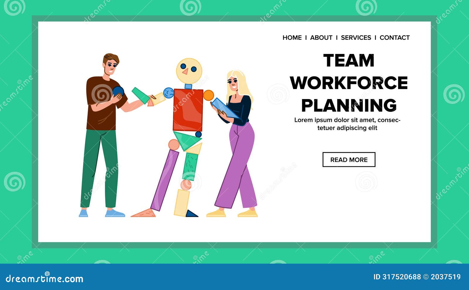 Strategy Team Workforce Planning Vector Stock Vector - Illustration of ...