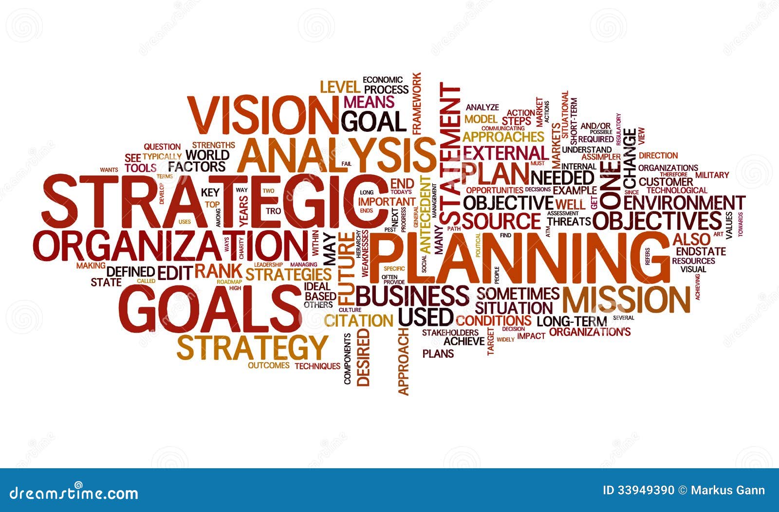 Strategy text cloud stock illustration. Illustration of definition ...