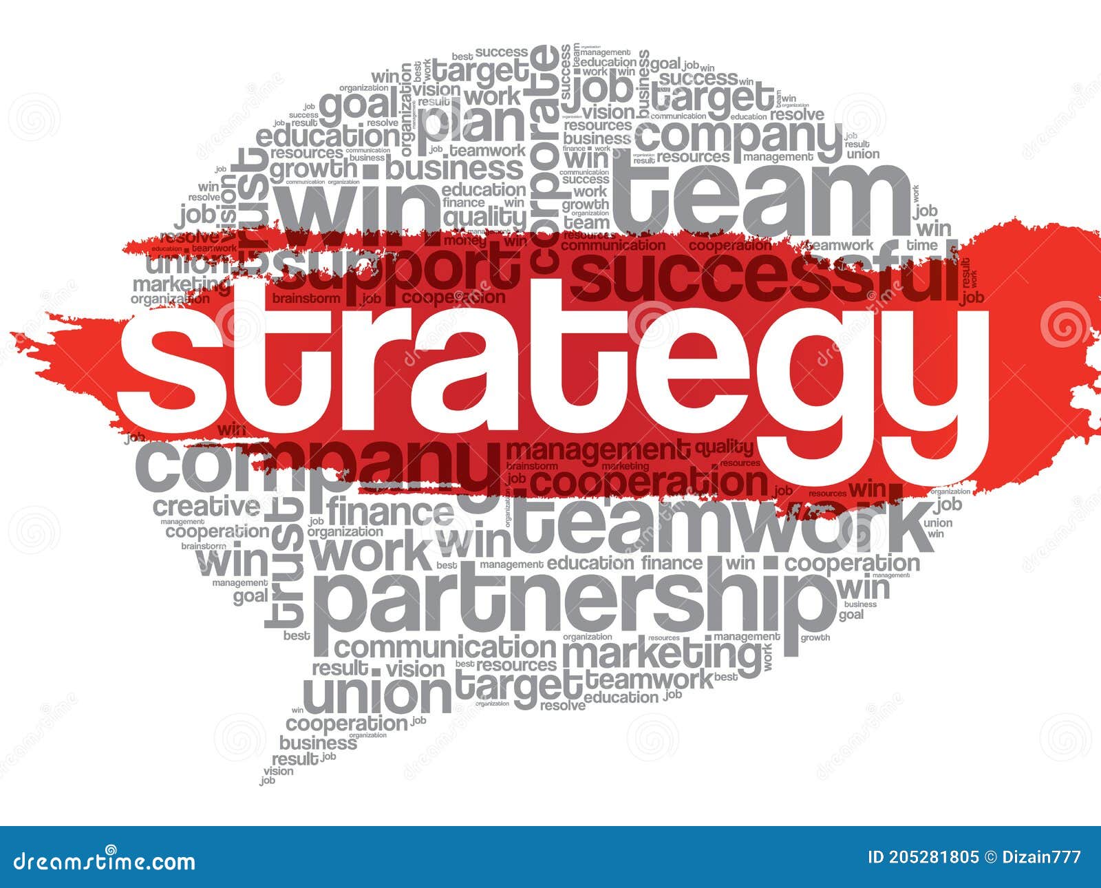 Strategy Think Bubble stock illustration. Illustration of management ...