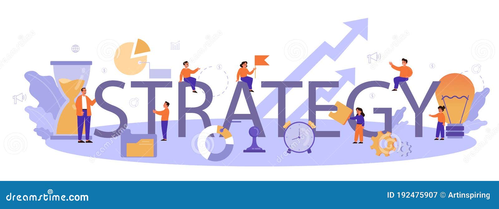 Strategy Typographic Header. Management Education School Course Stock ...