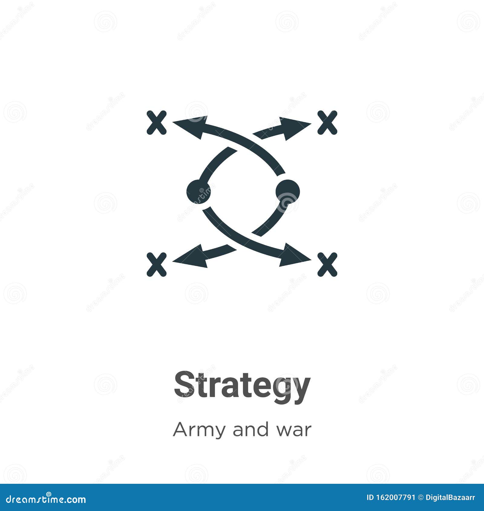 Strategy Vector Icon on White Background. Flat Vector Strategy Icon ...