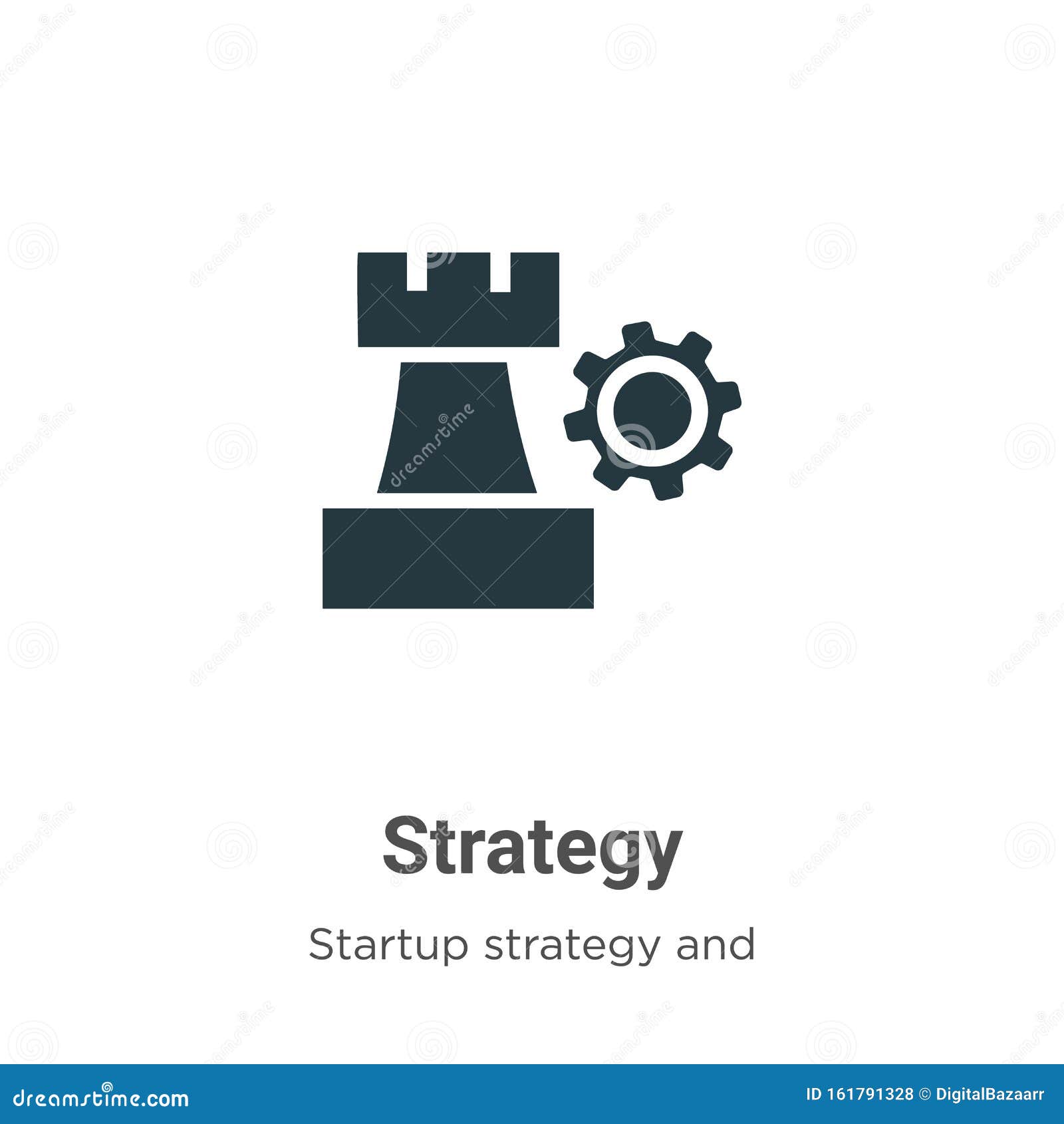 Strategy Vector Icon on White Background. Flat Vector Strategy Icon ...