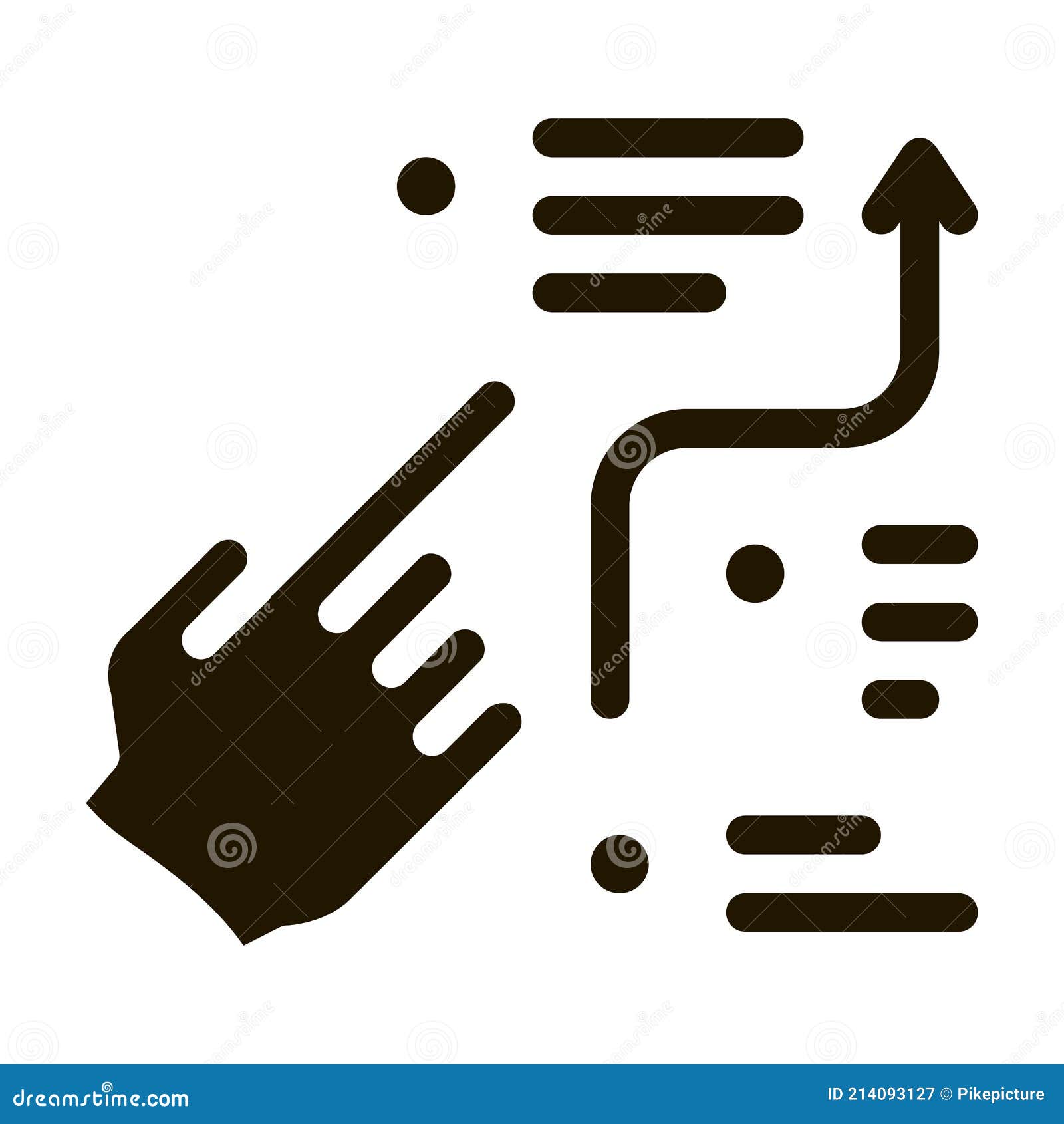Strategy Way Icon Vector Glyph Illustration Stock Vector - Illustration ...